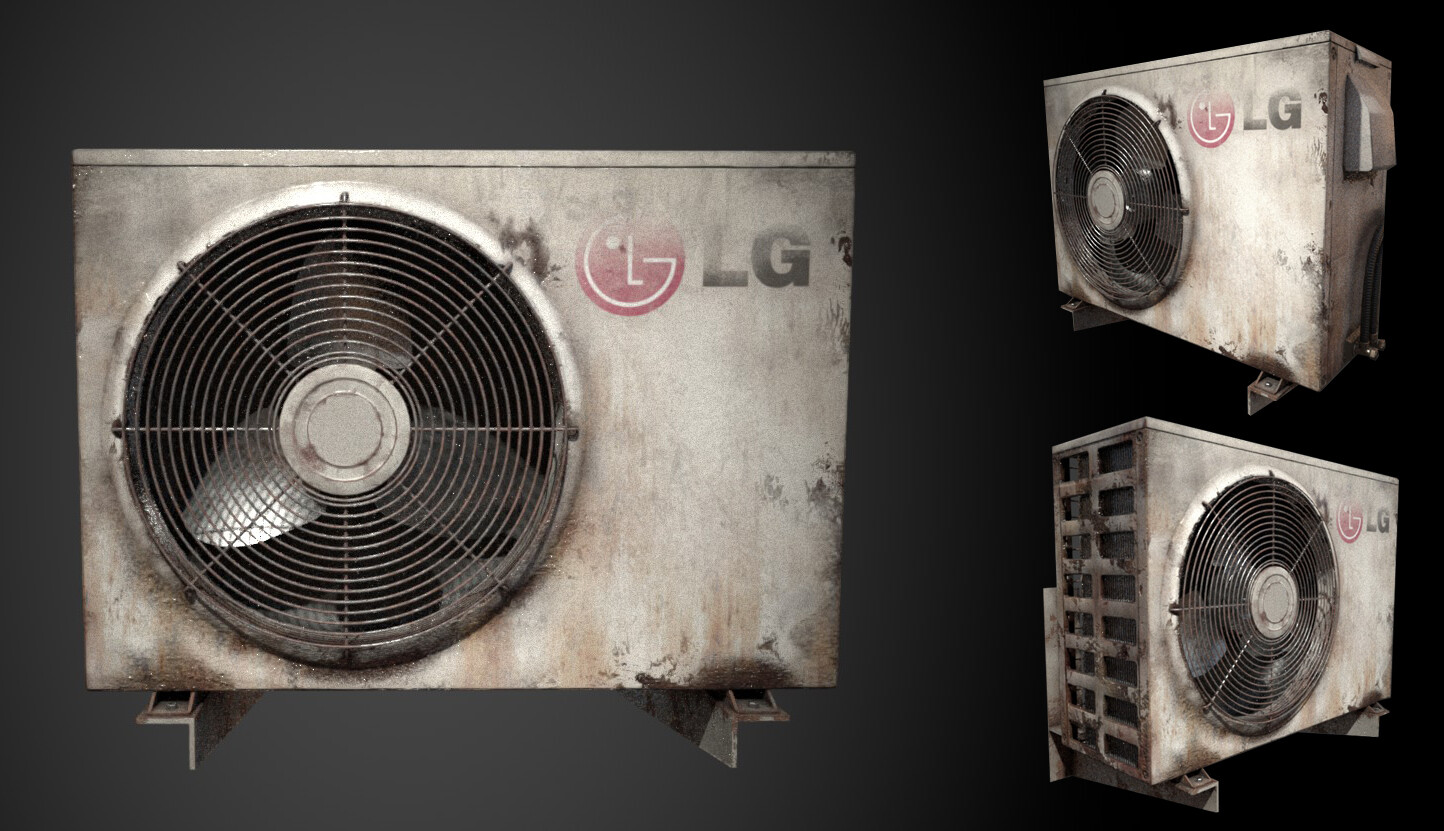 ArtStation - old ac outdoor unit