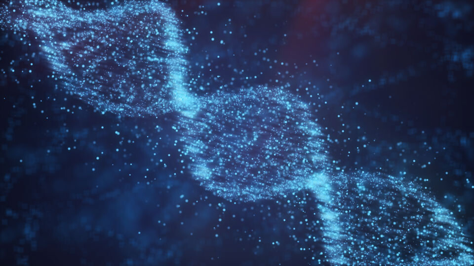 ArtStation - Abstract DNA hologram particles animation