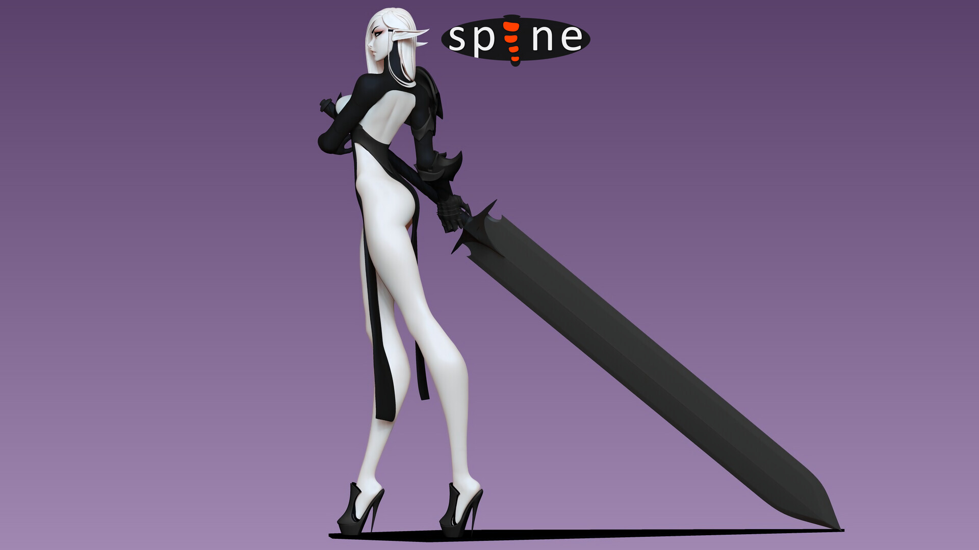 ArtStation - Spine 2D animation: Girl with a sword (gait)