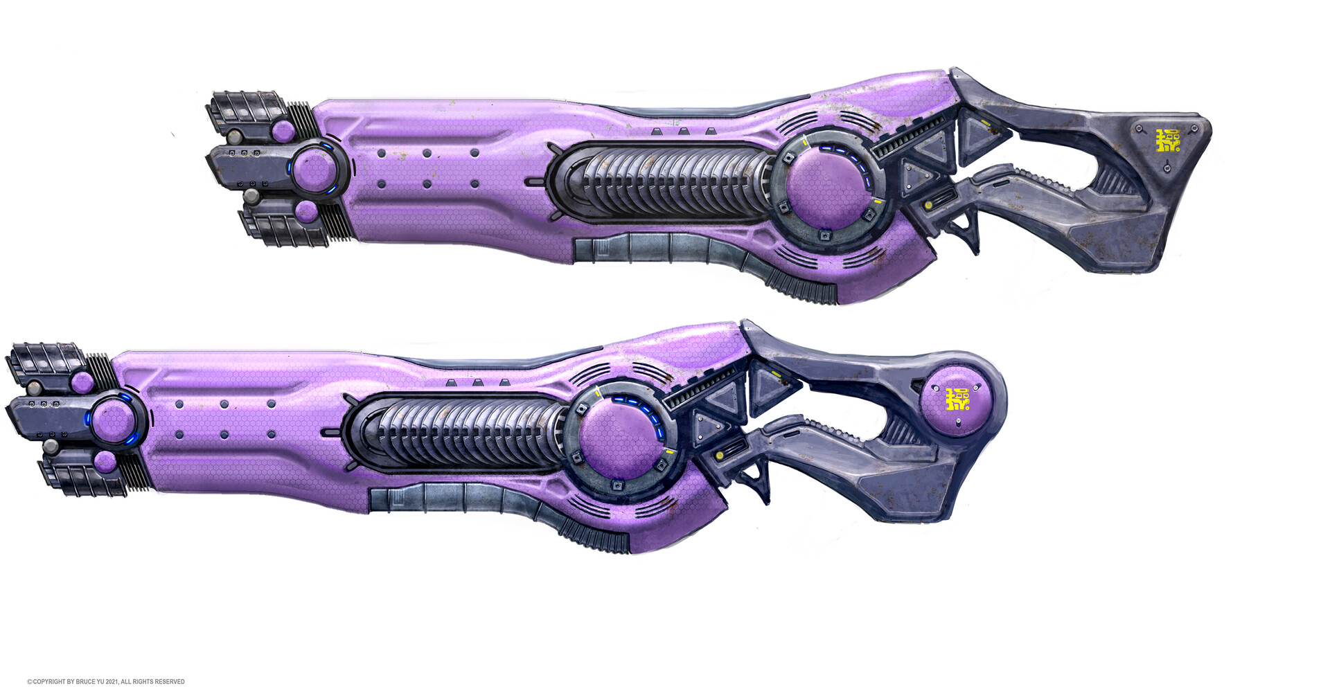 ArtStation - Alien beam rifle