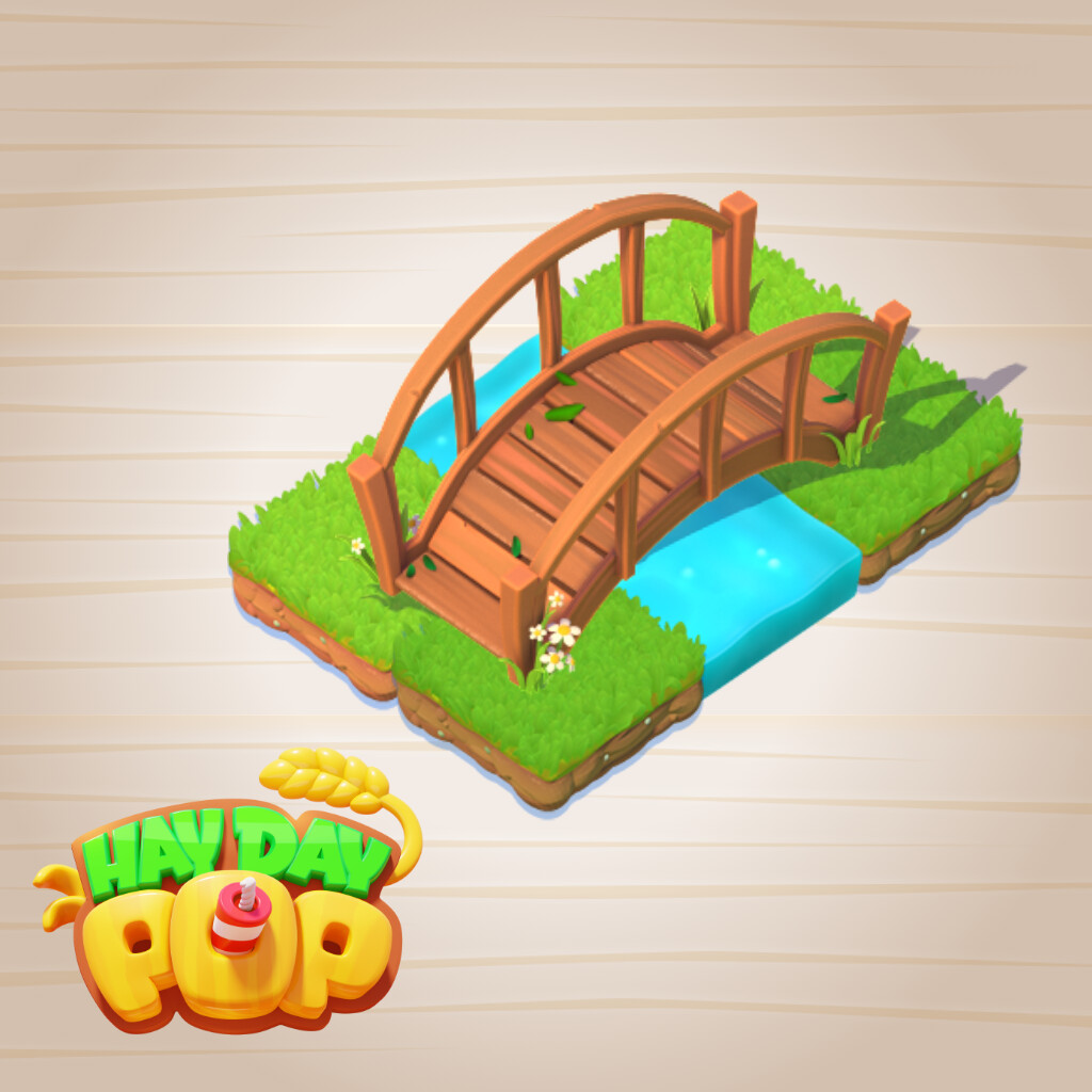 ArtStation - Hay Day Pop: Bridge Deco Set 4