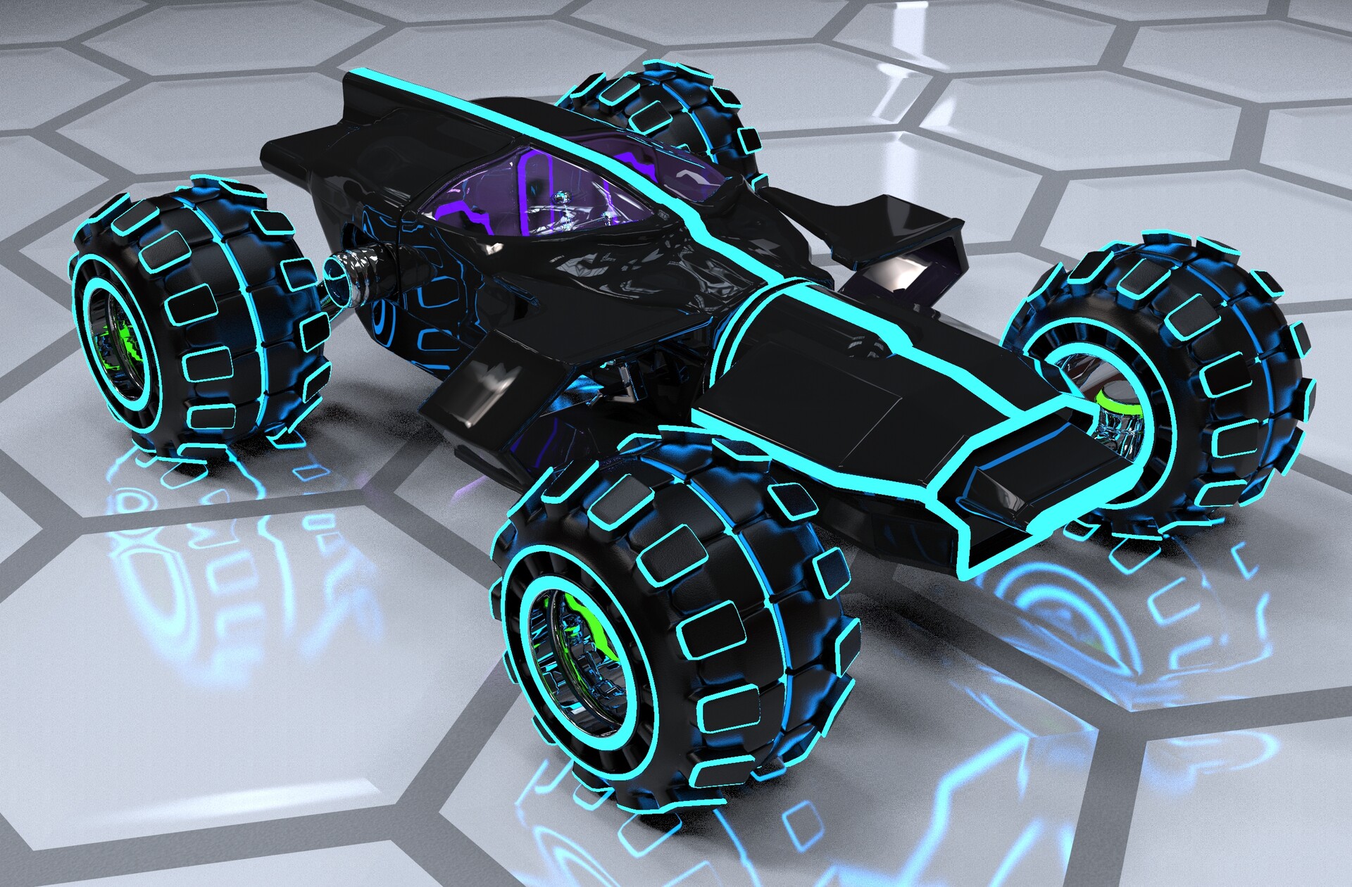 ArtStation - tron car 3d model