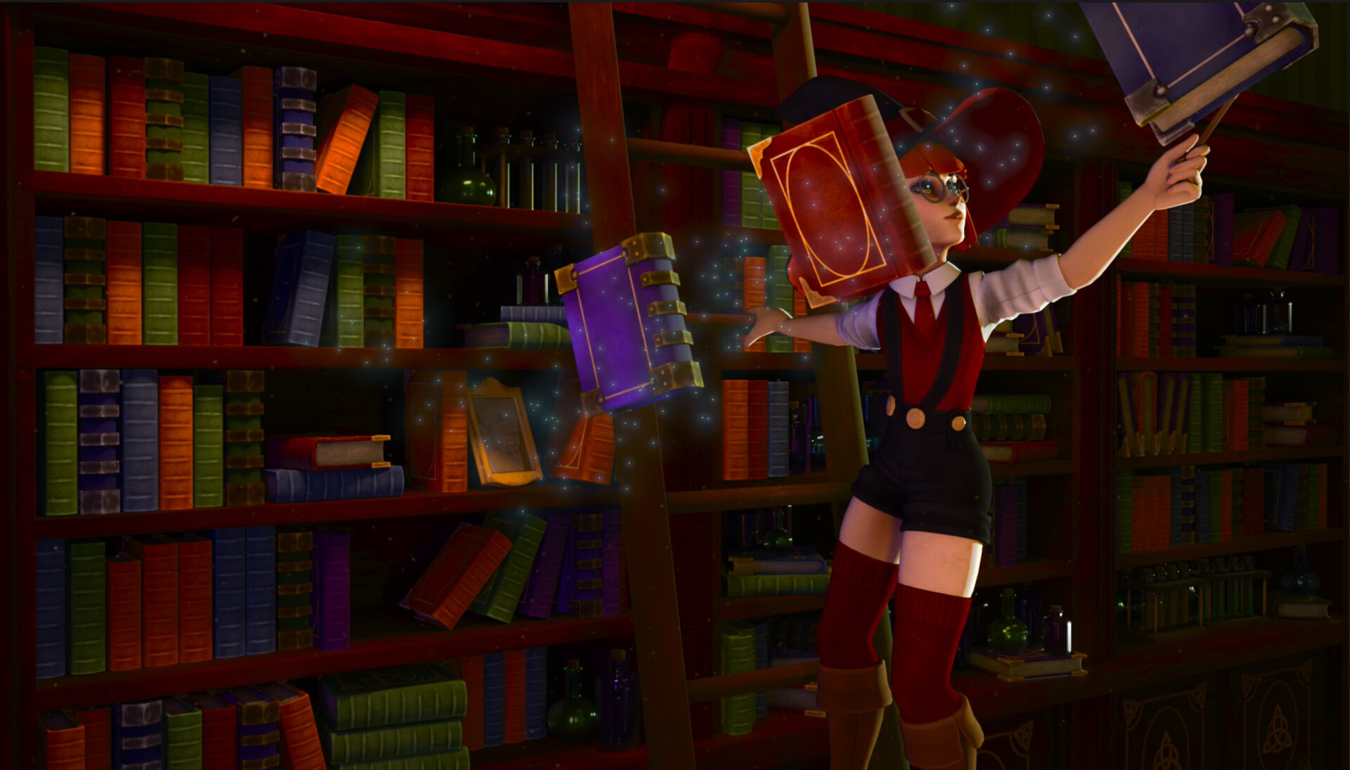 ArtStation - Compositing For Library Witch Scene