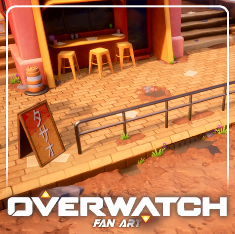 ArtStation - "Hamburger Shop", Overwatch Fan art Universe