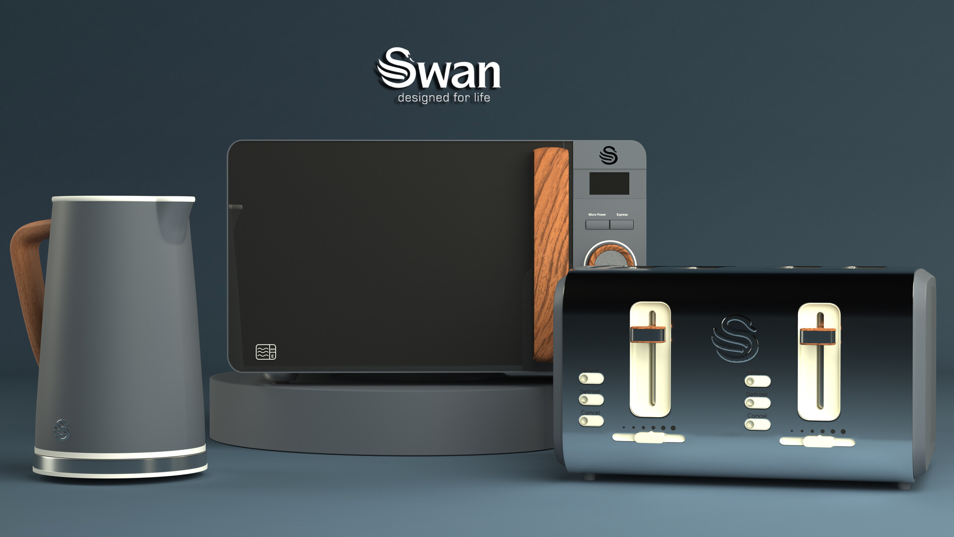 ArtStation - Swan Nordic Three-Piece Kitchen Set