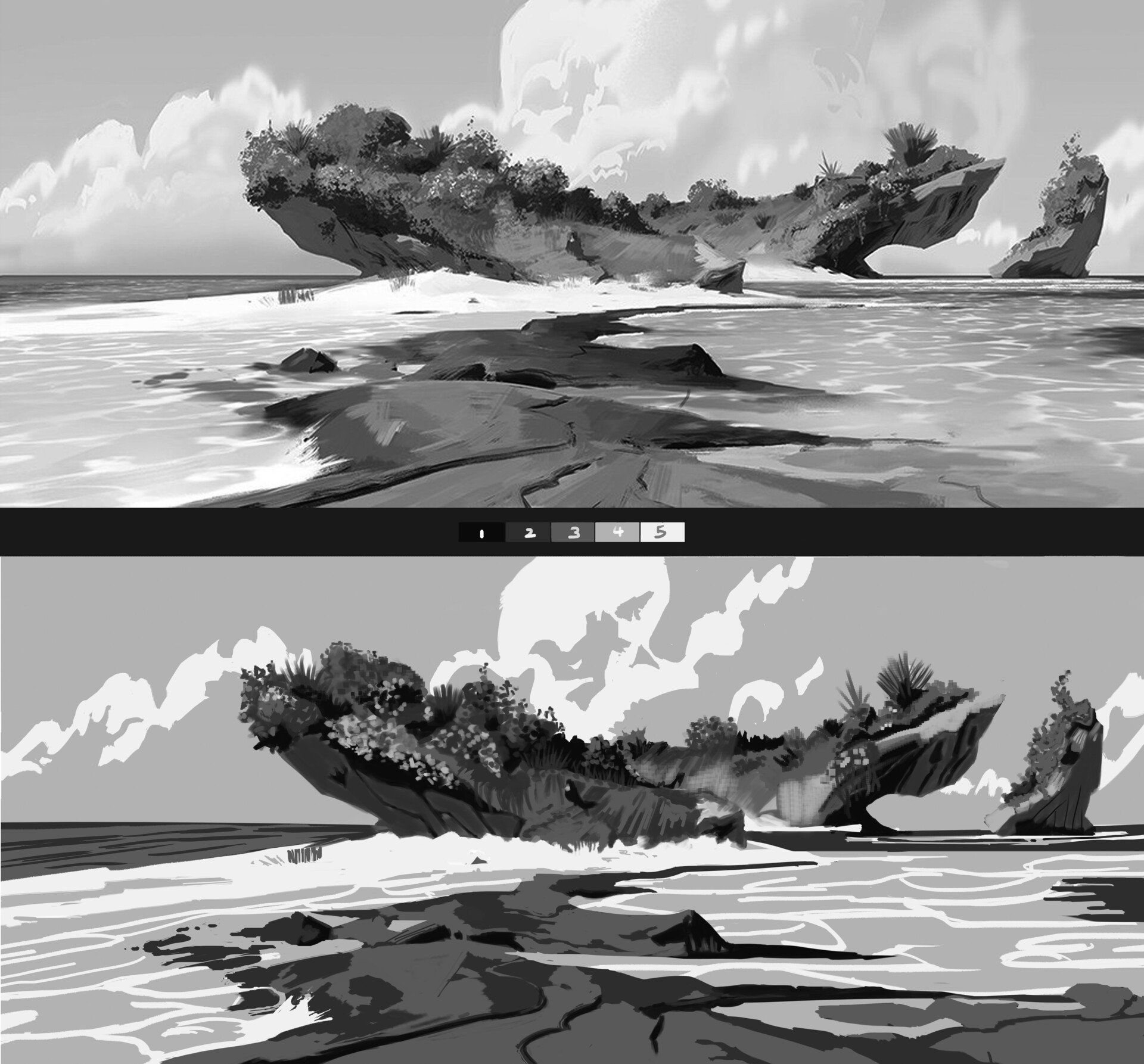 ArtStation - 1:1 values practice