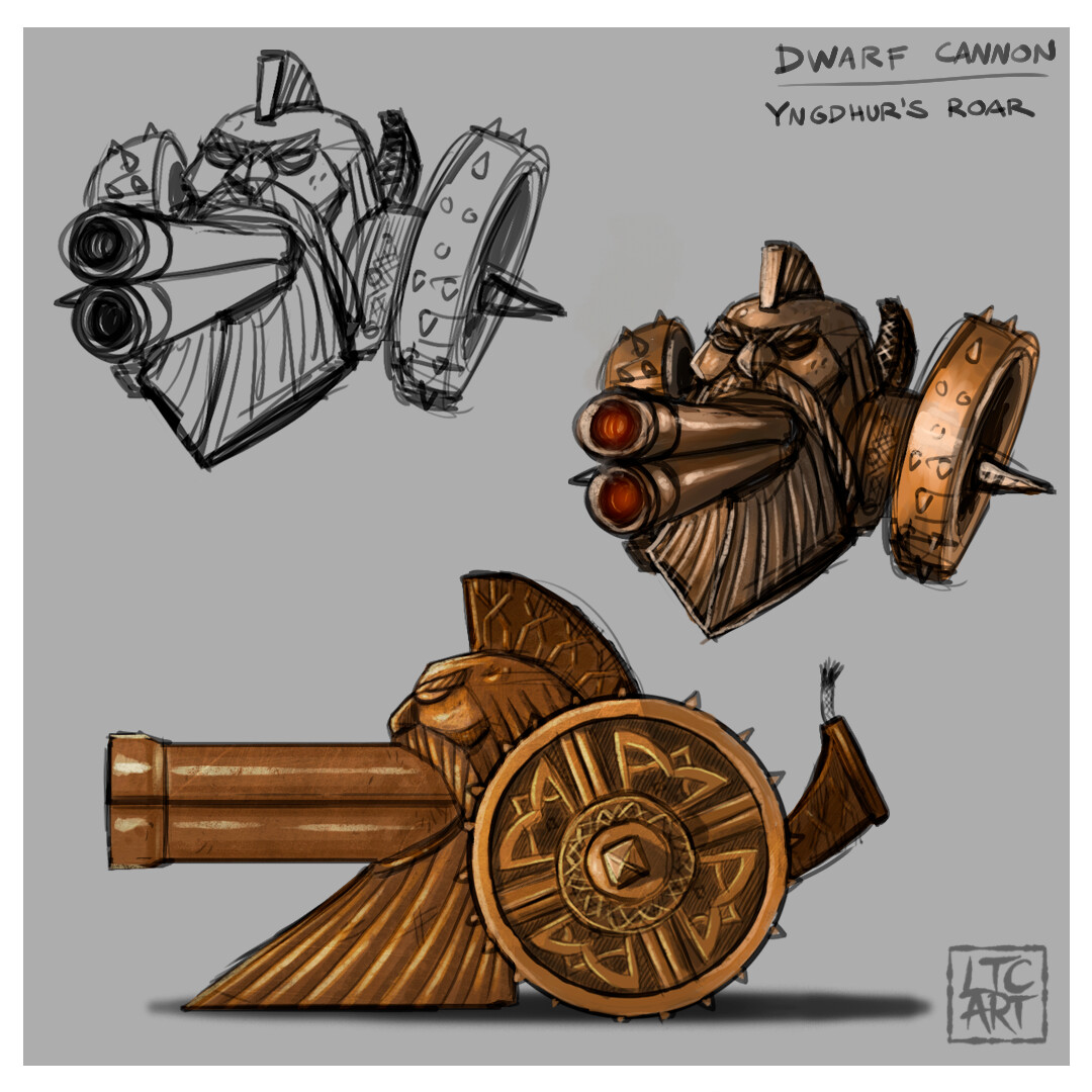 ArtStation - CONCEPT ART (PROPS): Dwarven Cannons