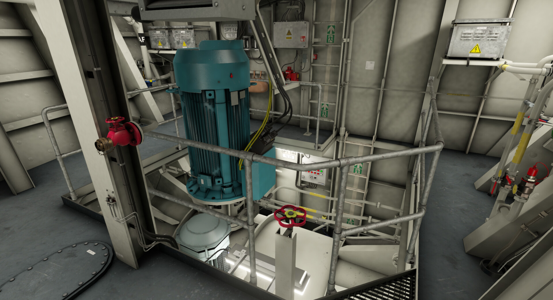 ArtStation - Realistic 3D Bowthruster Room of a Navy Ship for VR