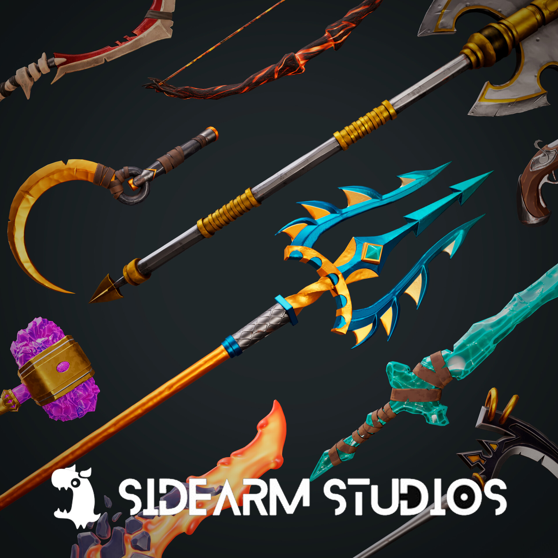 ArtStation - Stylized Weapons Pack 1 - Highpolys