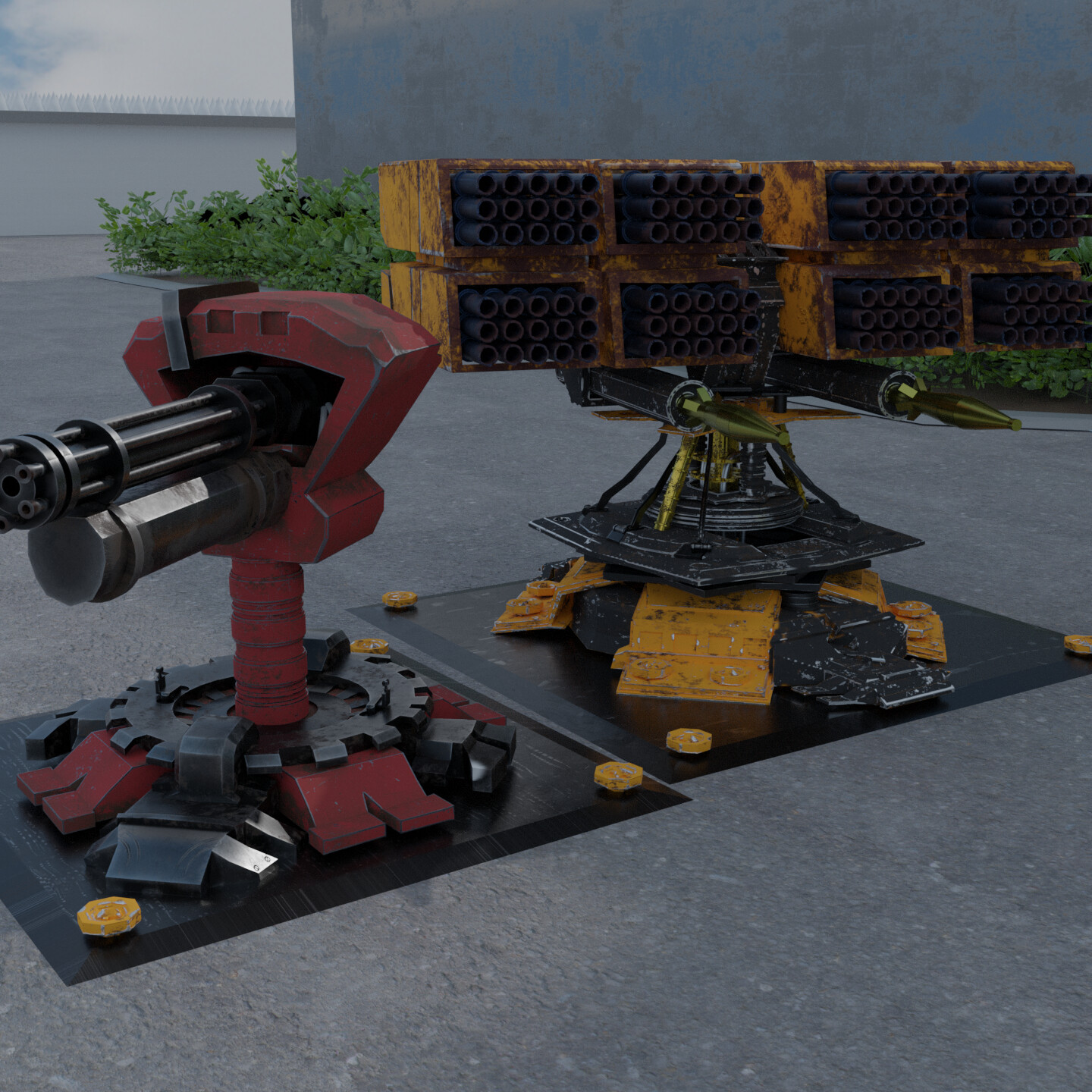 ArtStation - Simple Turret Designs.