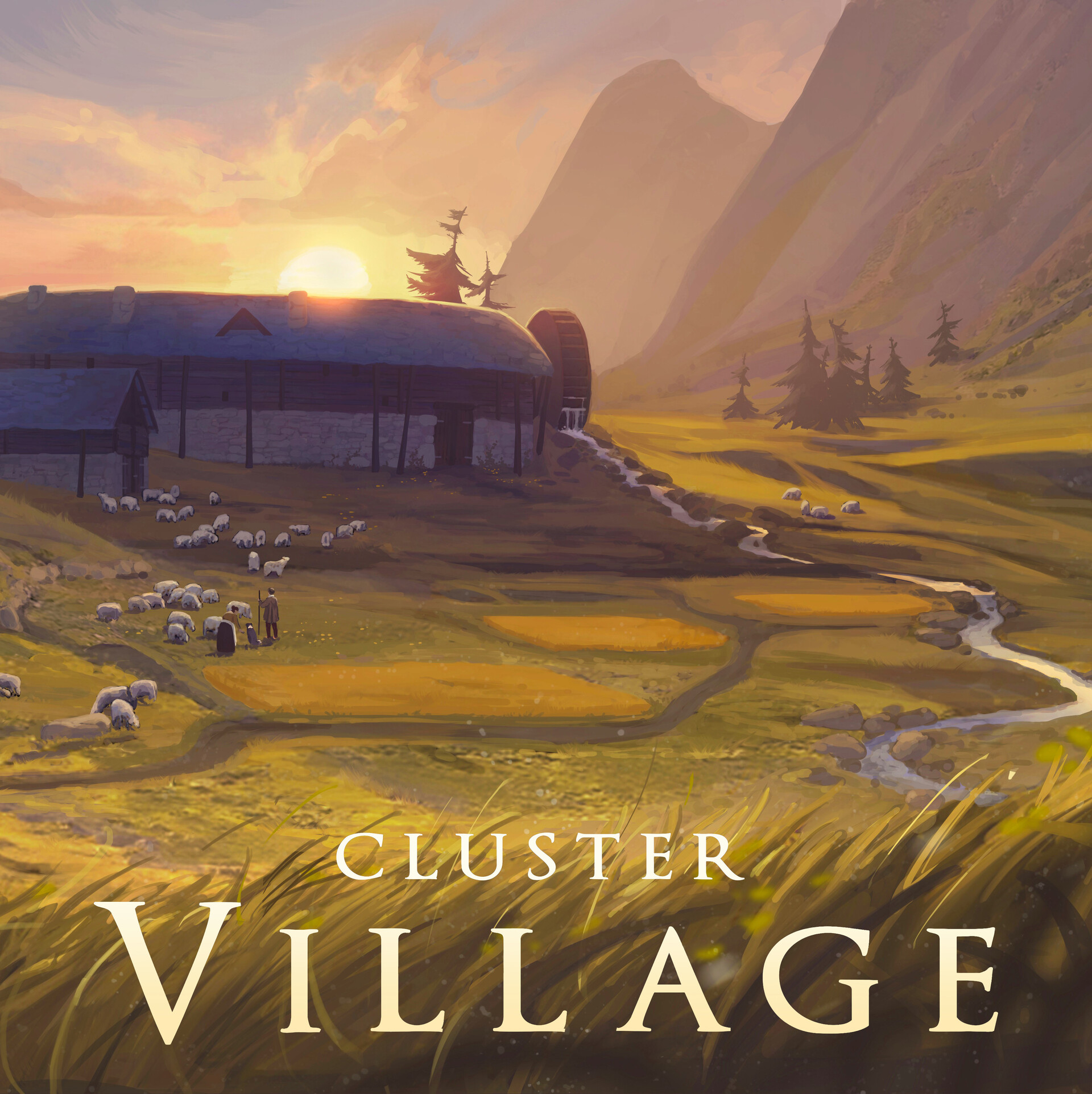 ArtStation - Cluster Village - mood painting