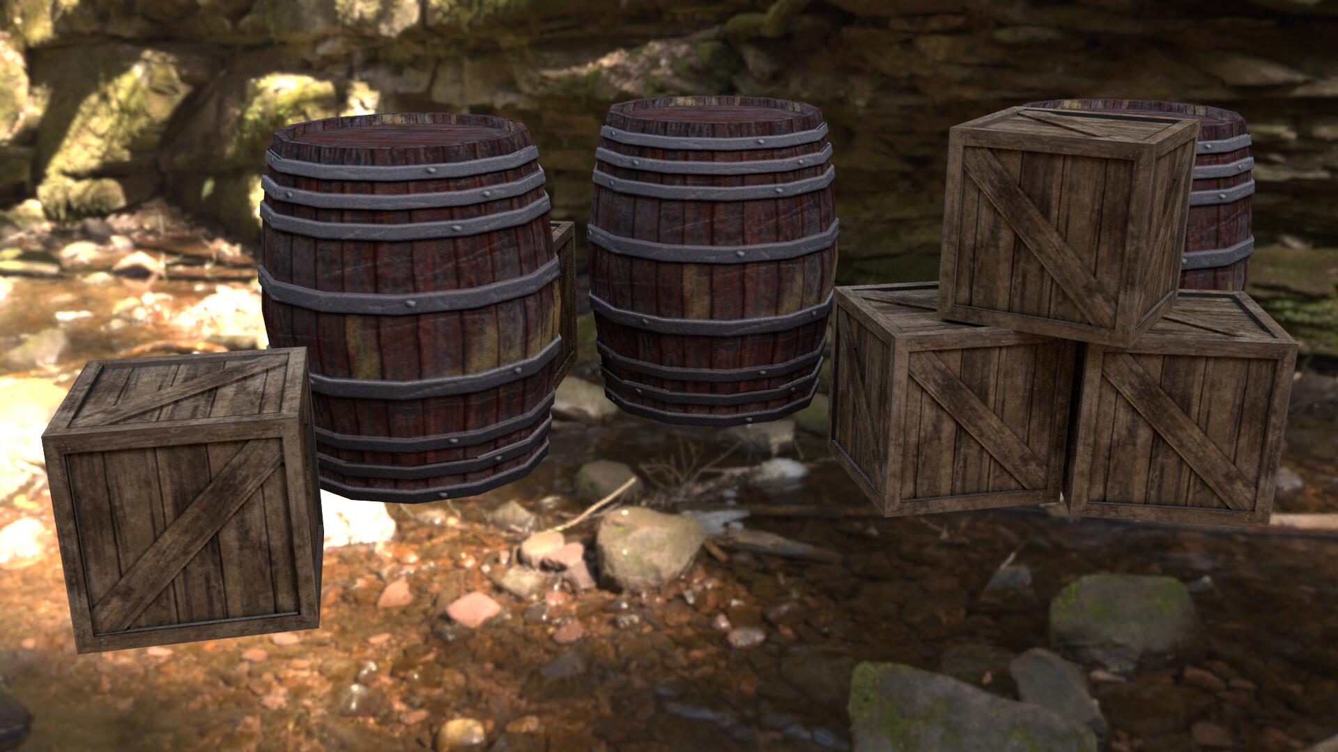 ArtStation - Crates and Barrels