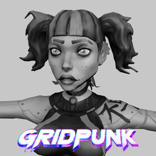 ArtStation - Gridpunk - Kyoki Character