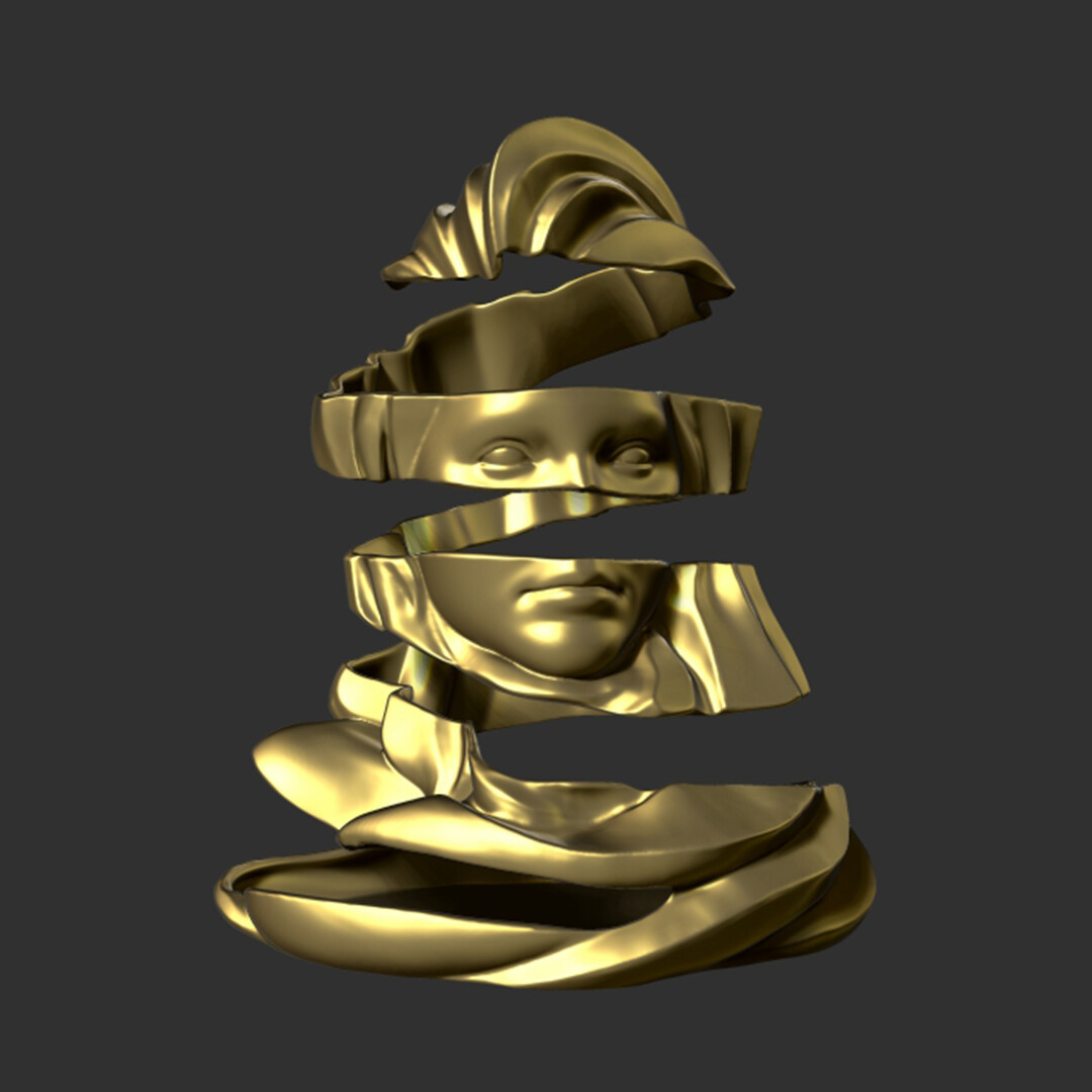 ArtStation - Abstract broken Head Sculpt