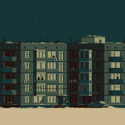 ArtStation - Sad Russian Town vibe II