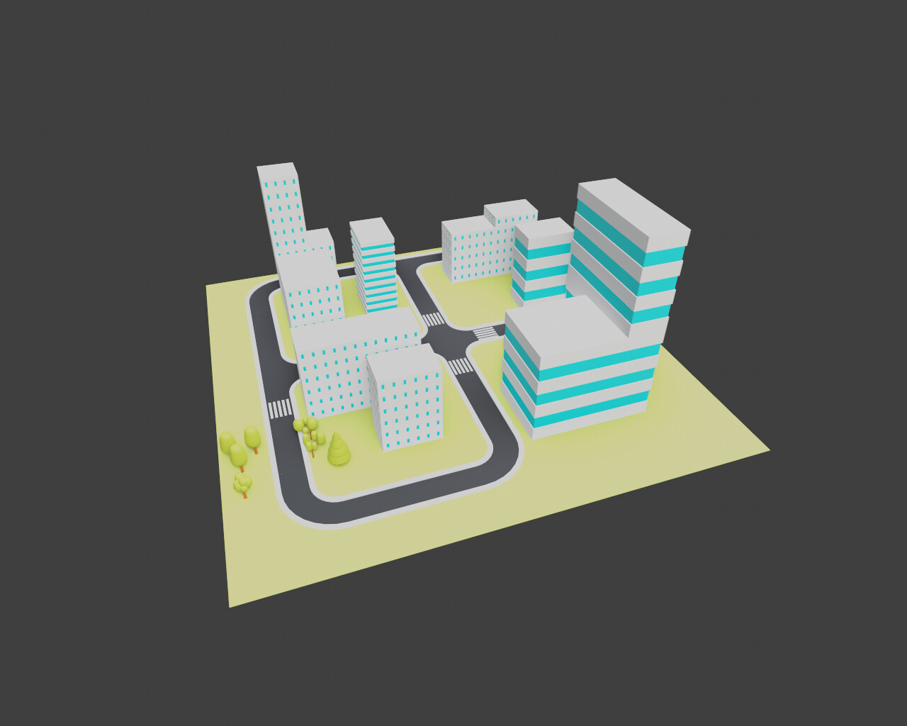 ArtStation - Low Poly City