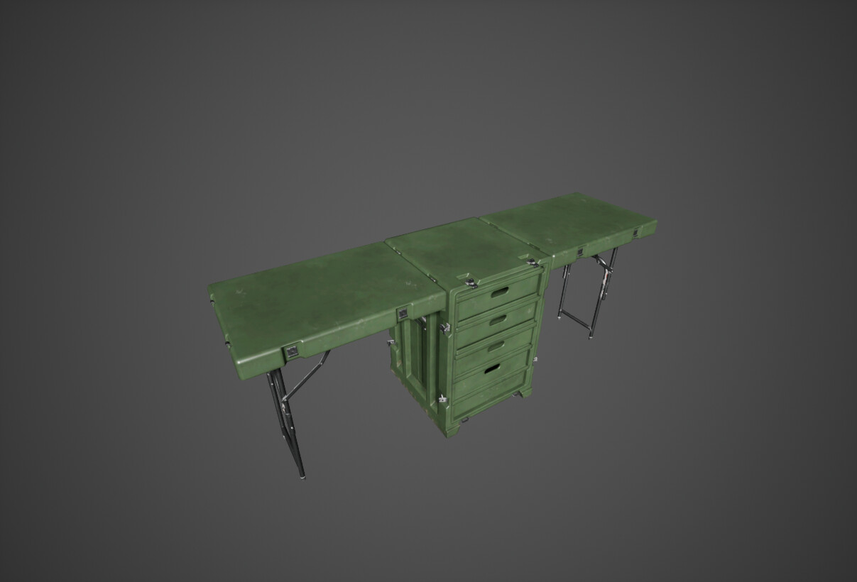 ArtStation - Military Field Desk