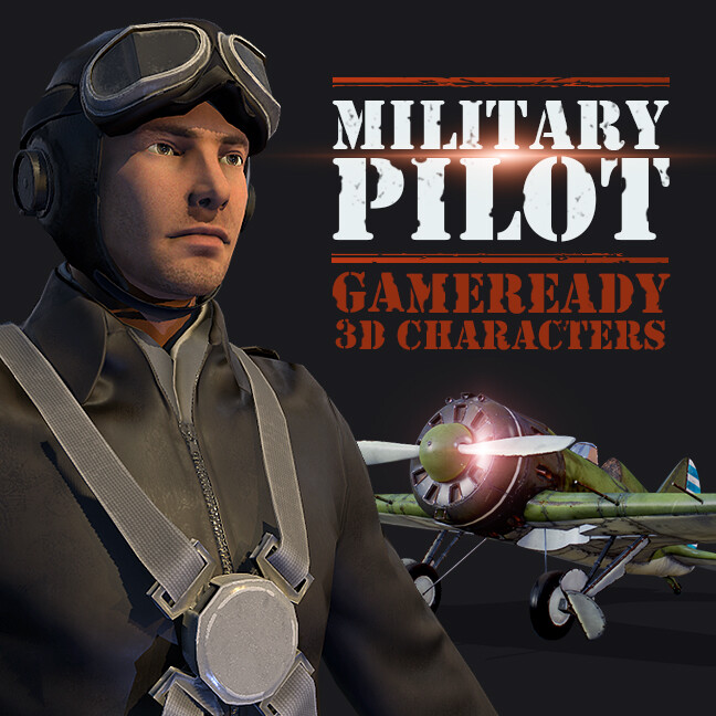 ArtStation - Military Pilot – Gameready 3D Characters for XBOX, PC, PS4