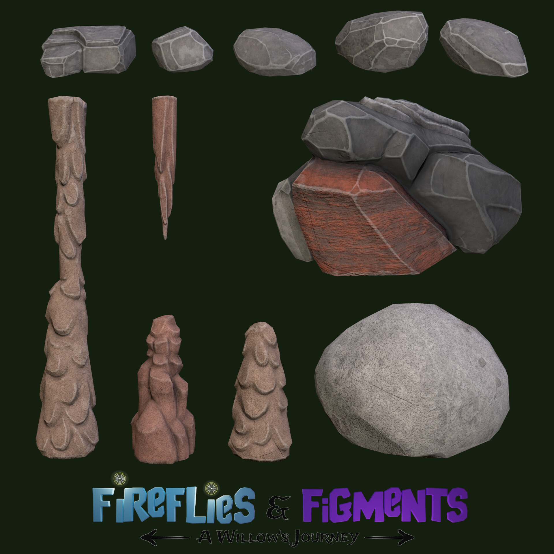 ArtStation - Cave Asset Pack - "Fireflies and Figments"