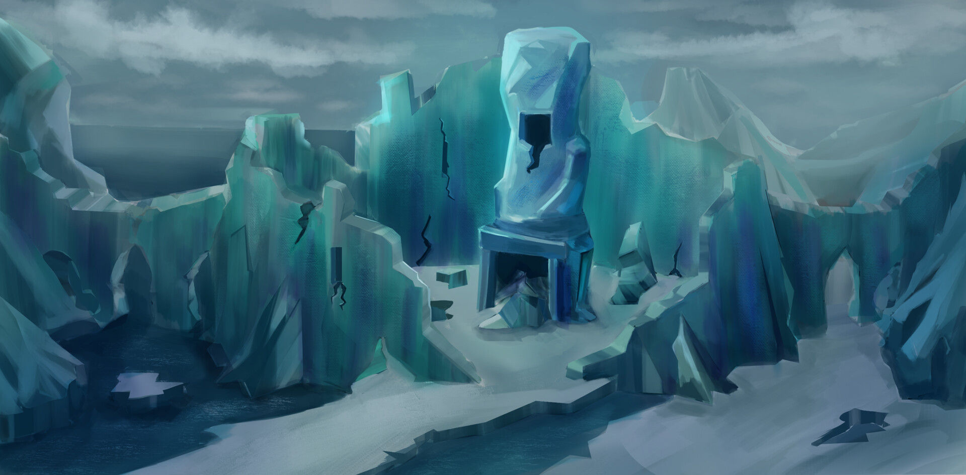 ArtStation - Ancient ice fortres