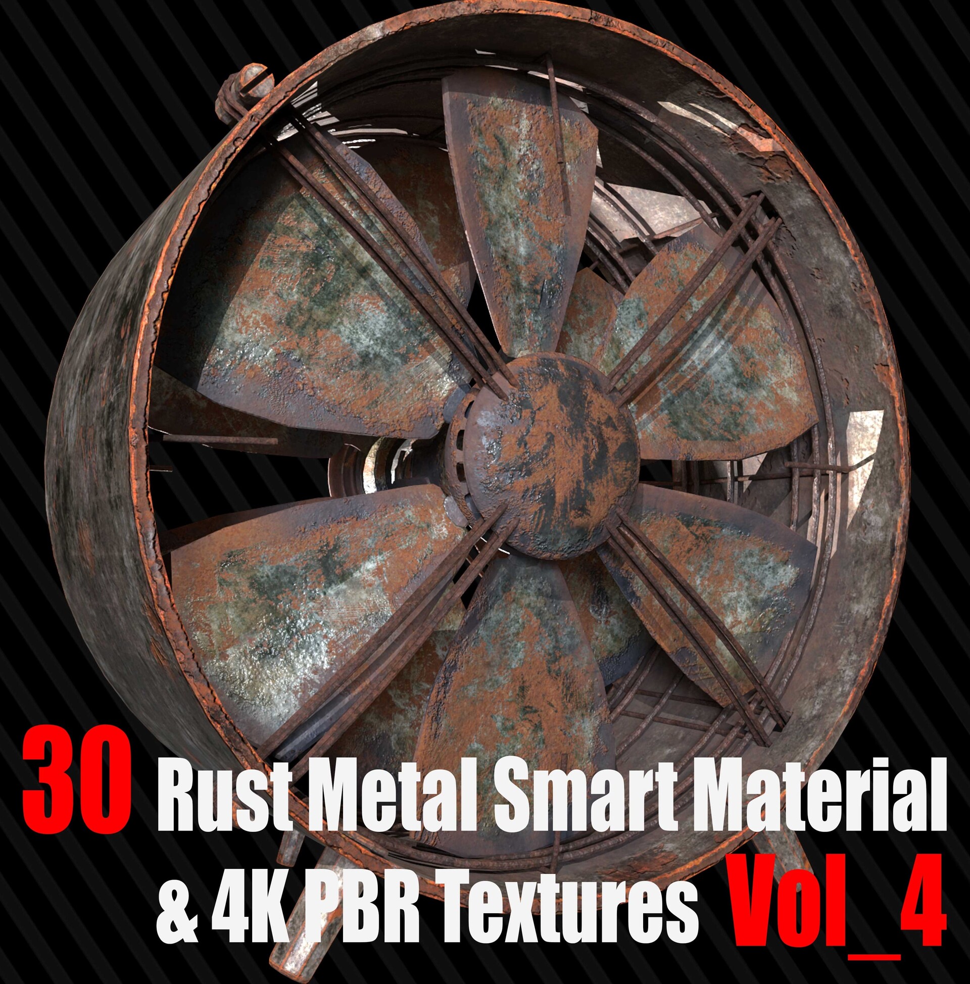 ArtStation - 30 Rust Metal Smart Materials + 4KPBR Textures