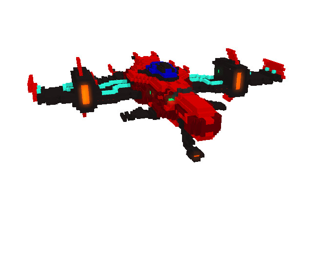 ArtStation - The Sandbox - Red Fighter Ship NFT