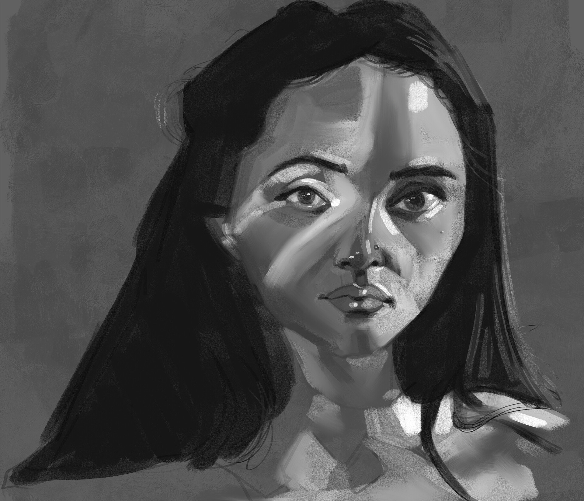 ArtStation - Grayscale Portrait Studies