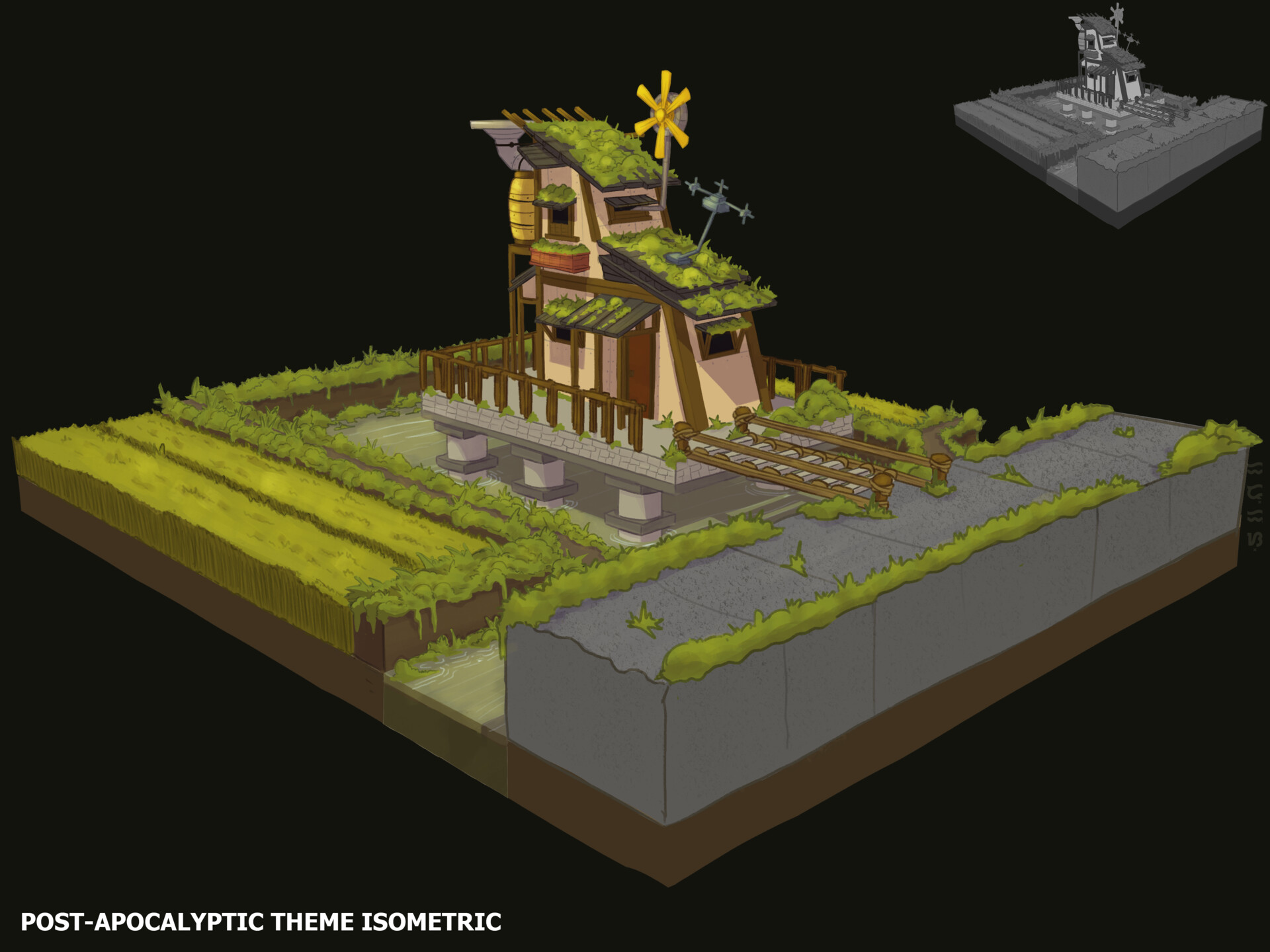 ArtStation - Post-Apocalyptic World: Background Design Exploration