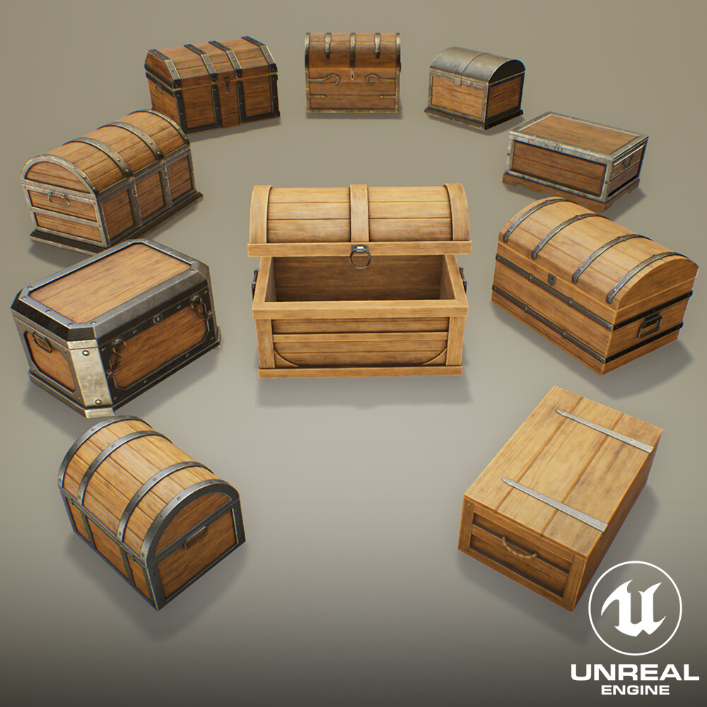 ArtStation - Medieval Treasure Chests Pack