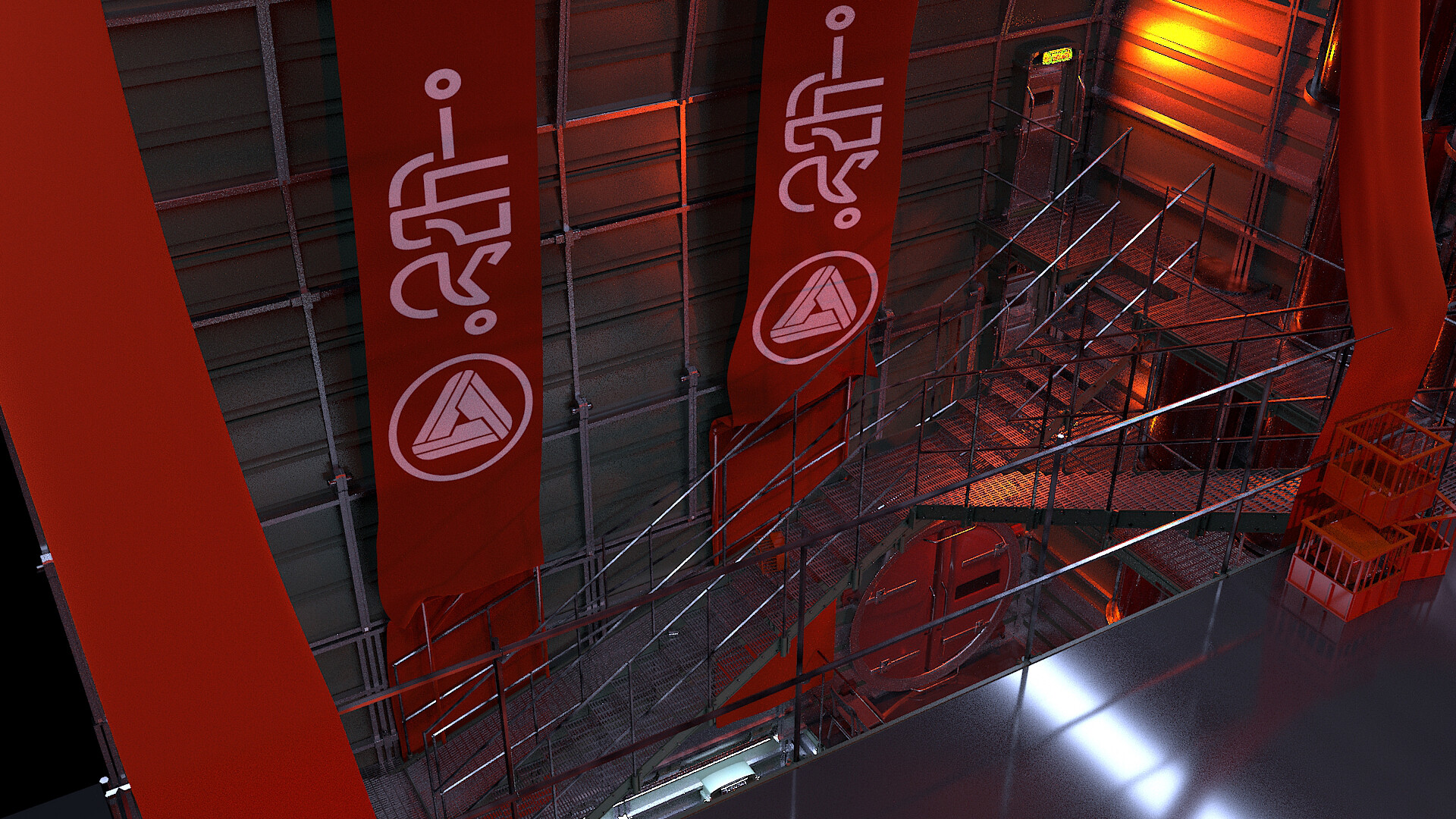 ArtStation - Aureol Station - Spaceship Interior Environment Design