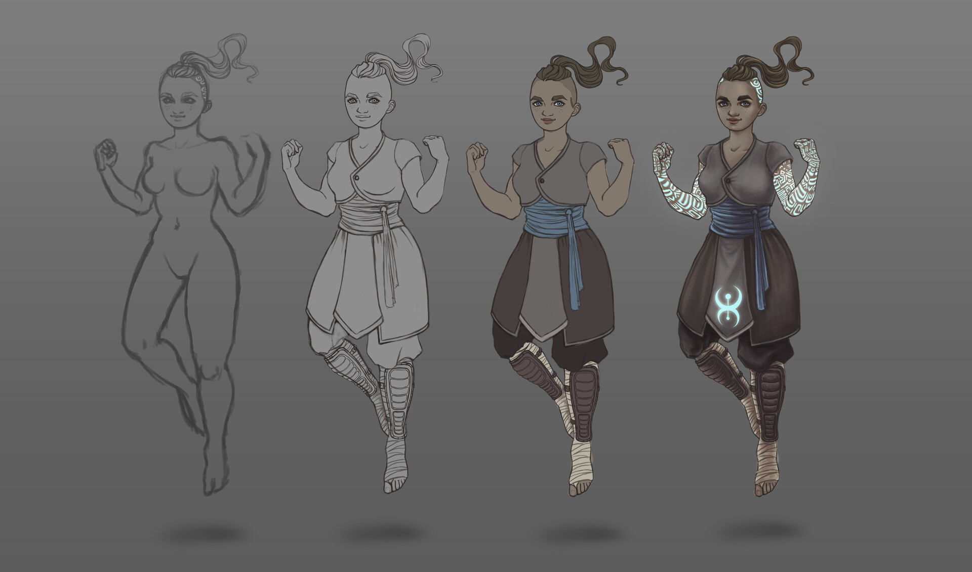 ArtStation - Teleporter - Character for a Fighting Game - Concept Art