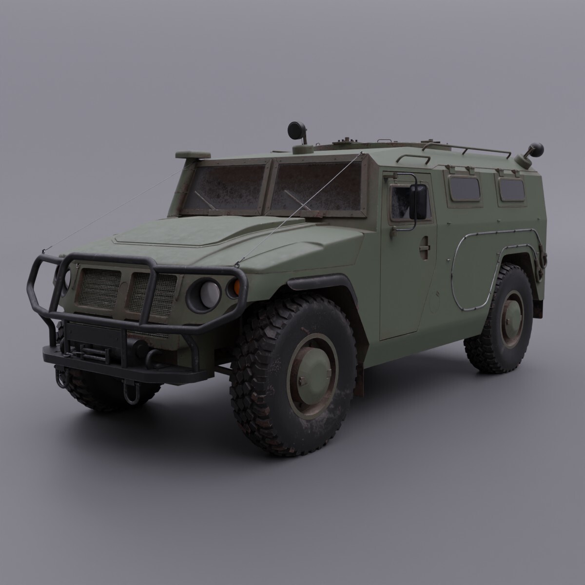 ArtStation - GAZ Tigr Russian multipurpose all-terrain infantry mobility vehicle