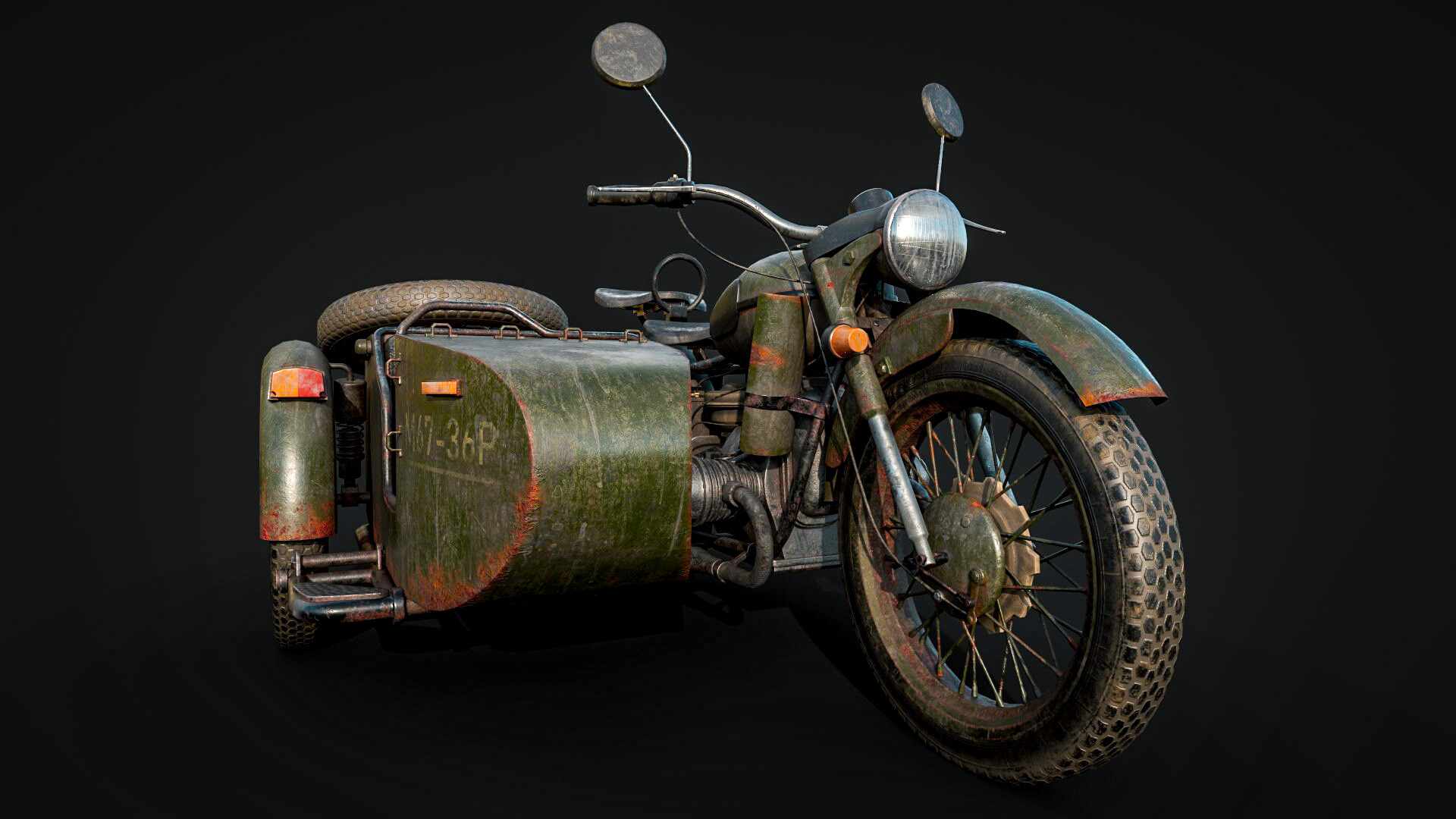 ArtStation - Soviet motorcycle Ural M67-36