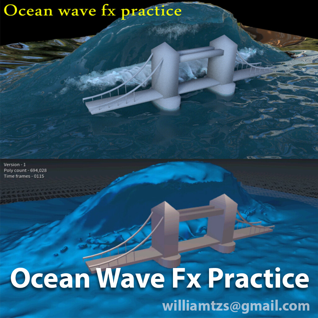 ArtStation - Ocean Wave Fx practice