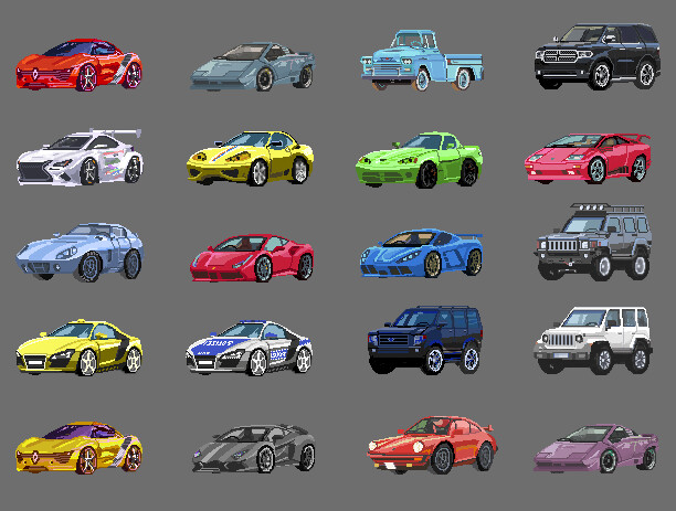 ArtStation - Pixel cars
