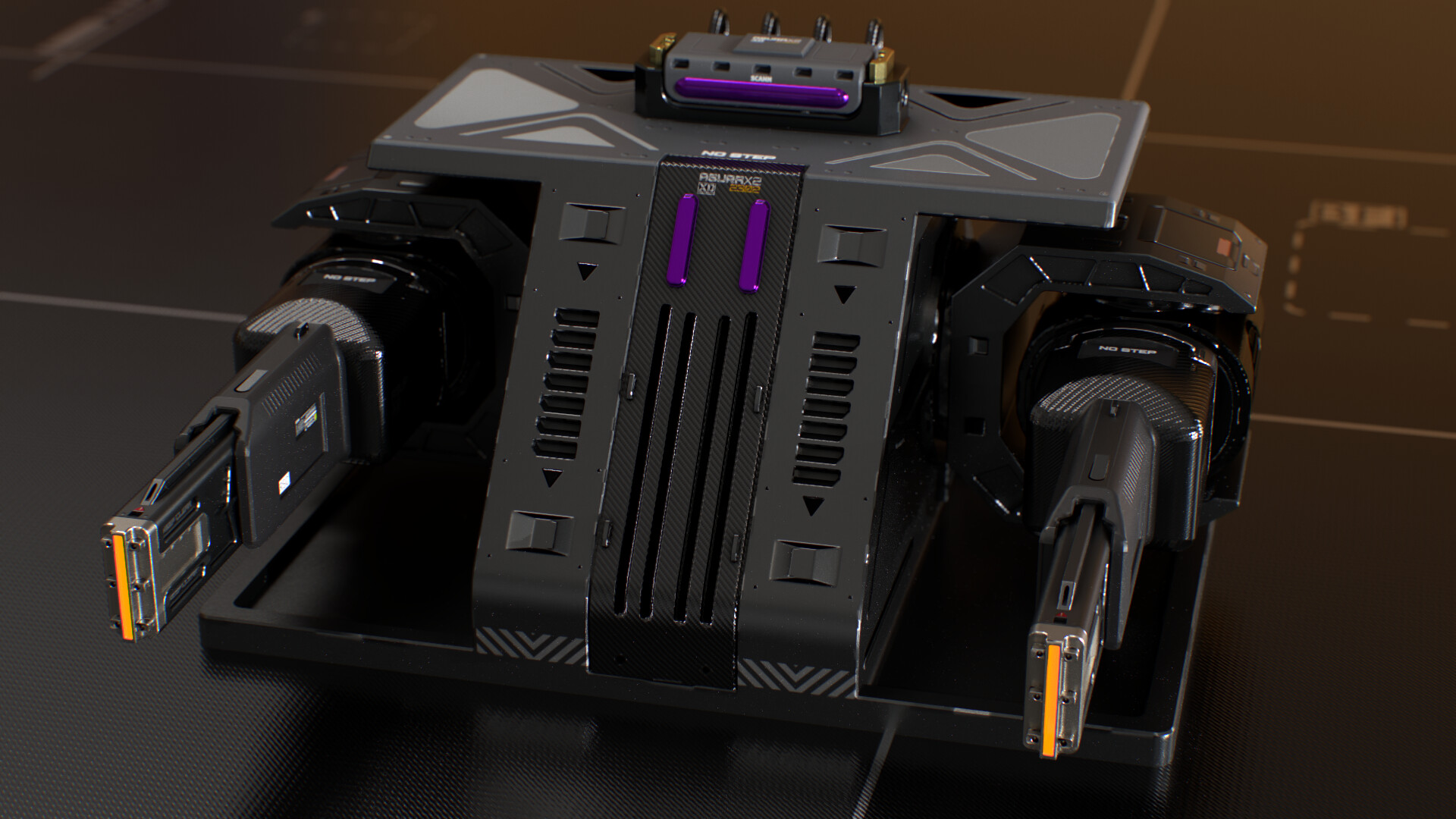 ArtStation - Laser Turret - ASURAX2 Low-poly 3D model