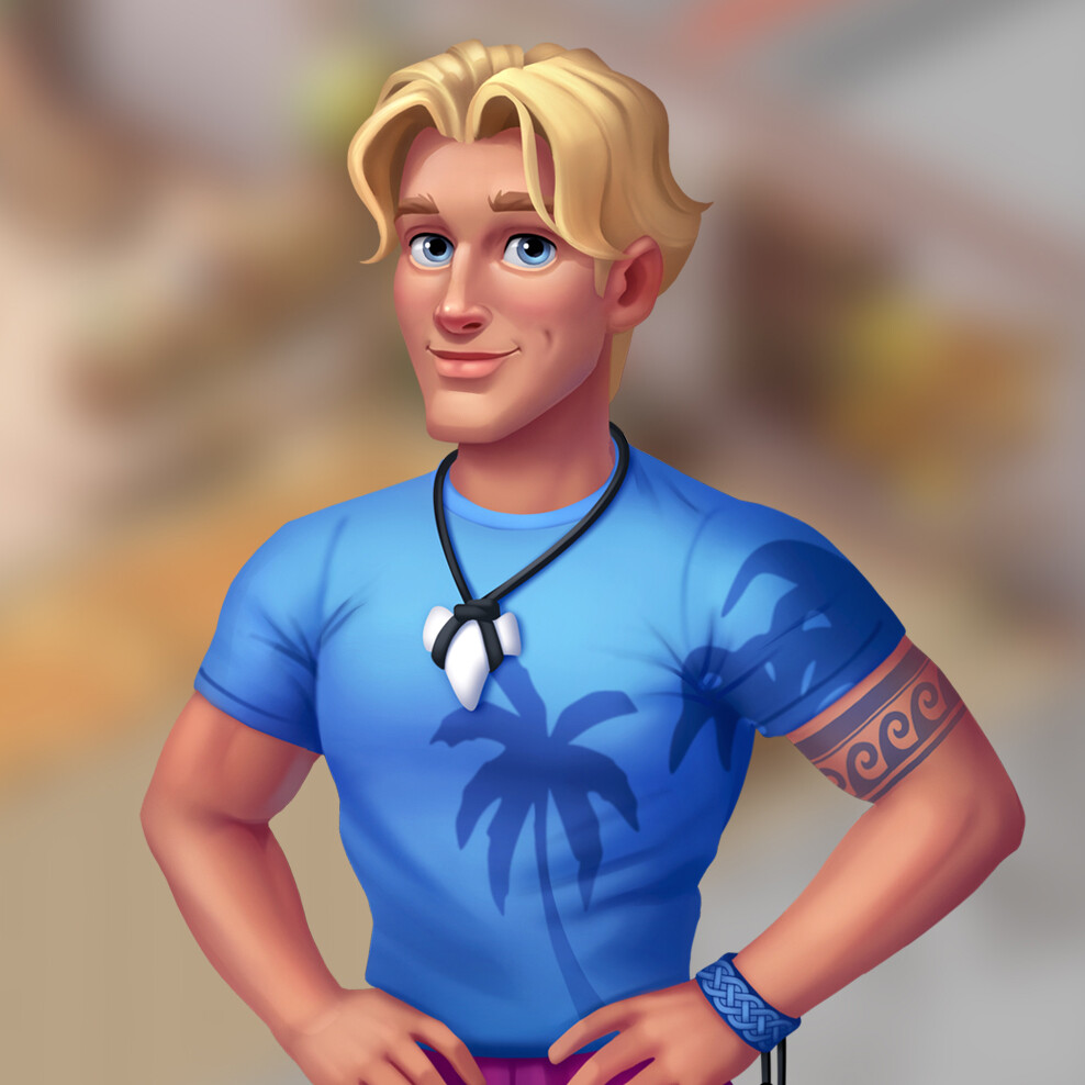 ArtStation - Surfer character concept & render