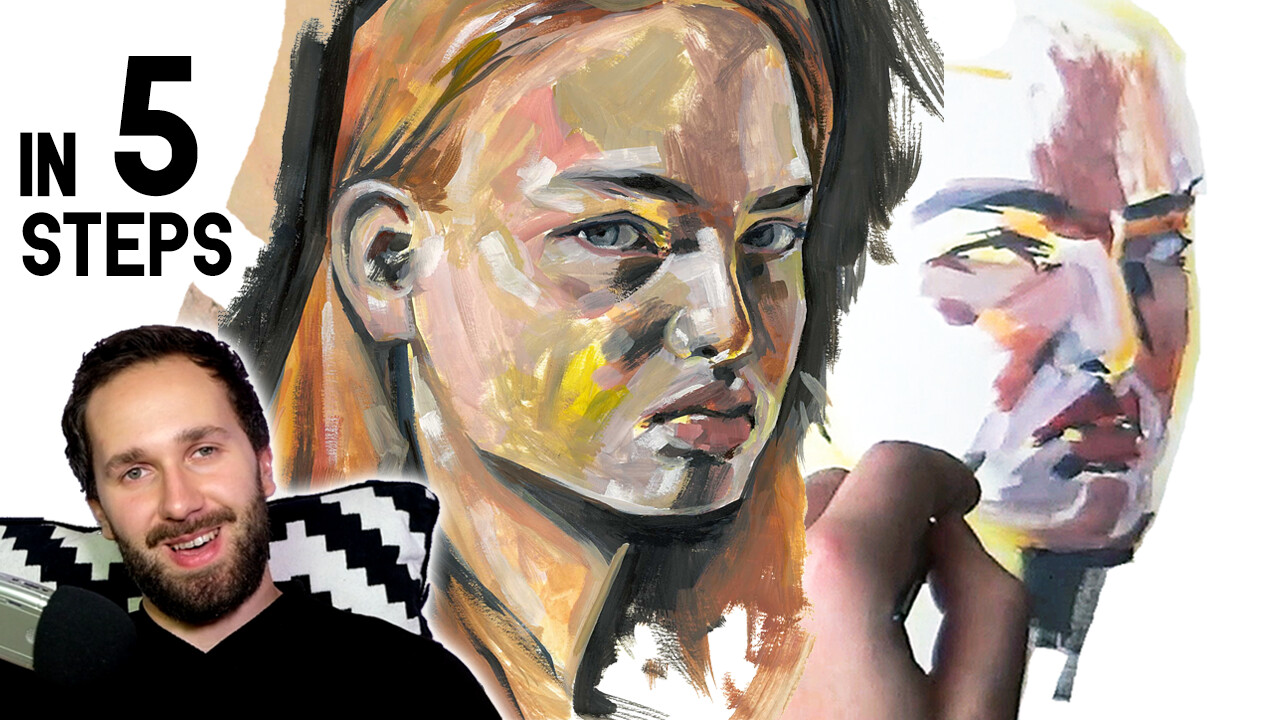 ArtStation - How to paint portrait in 5 simple steps