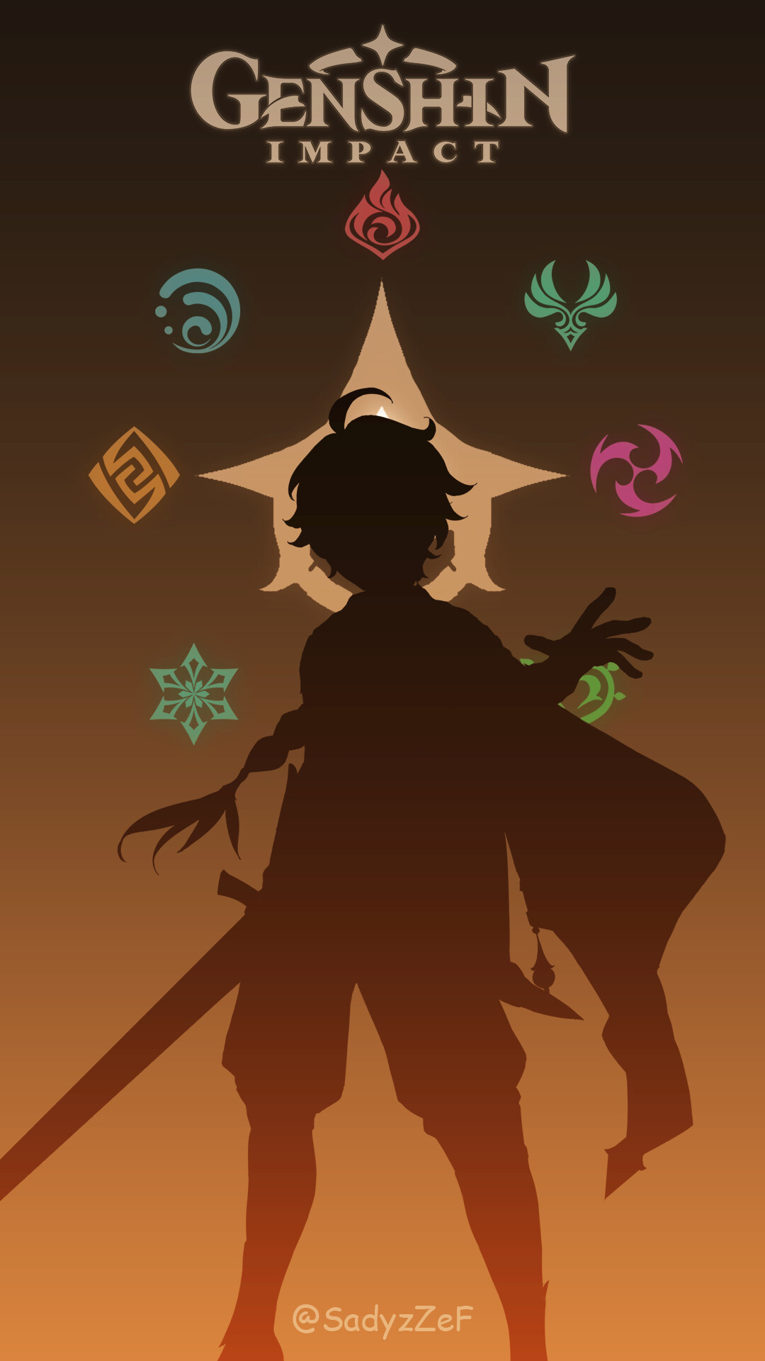 ArtStation - •Aether & Lumine Silhouette•