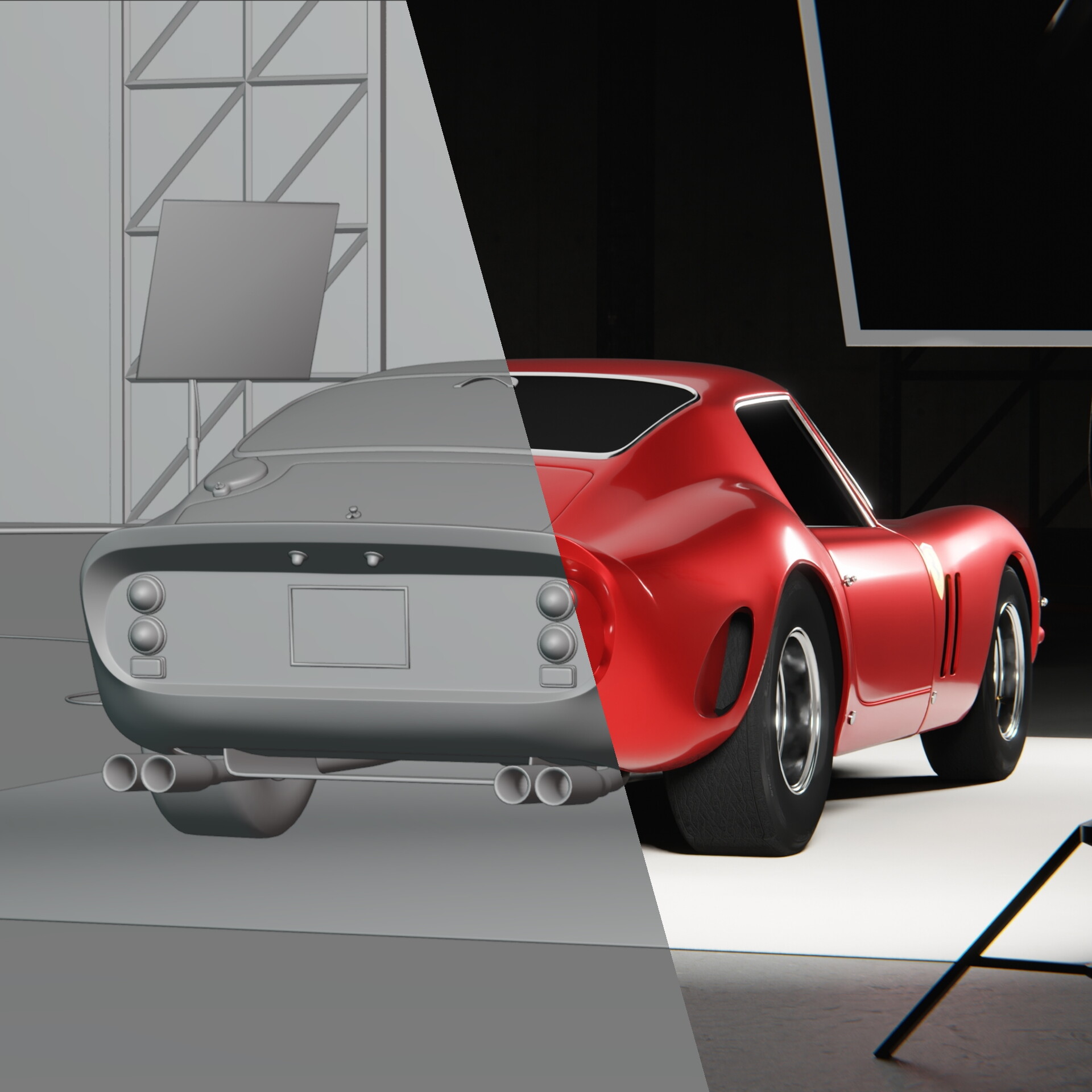 ArtStation - Ferrari 250 GTO 1963 - Back Views