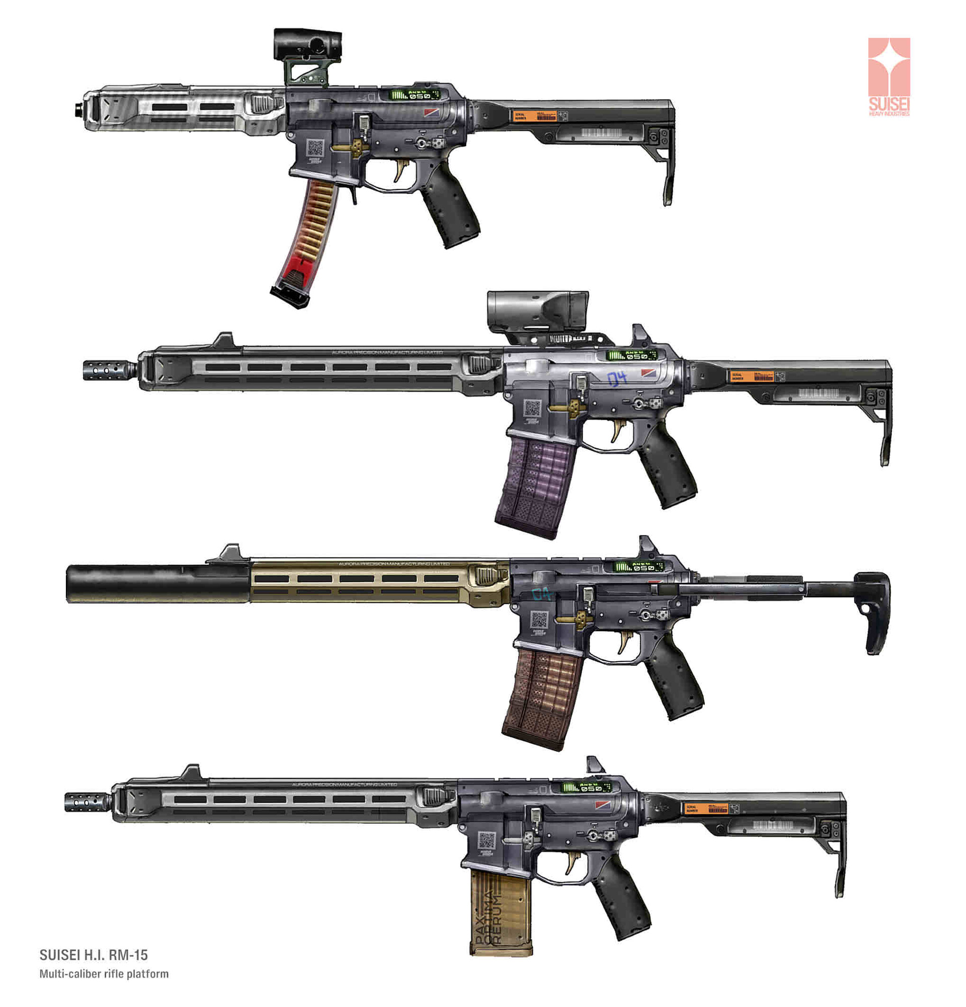 ArtStation - AR-15 style rifle sketches