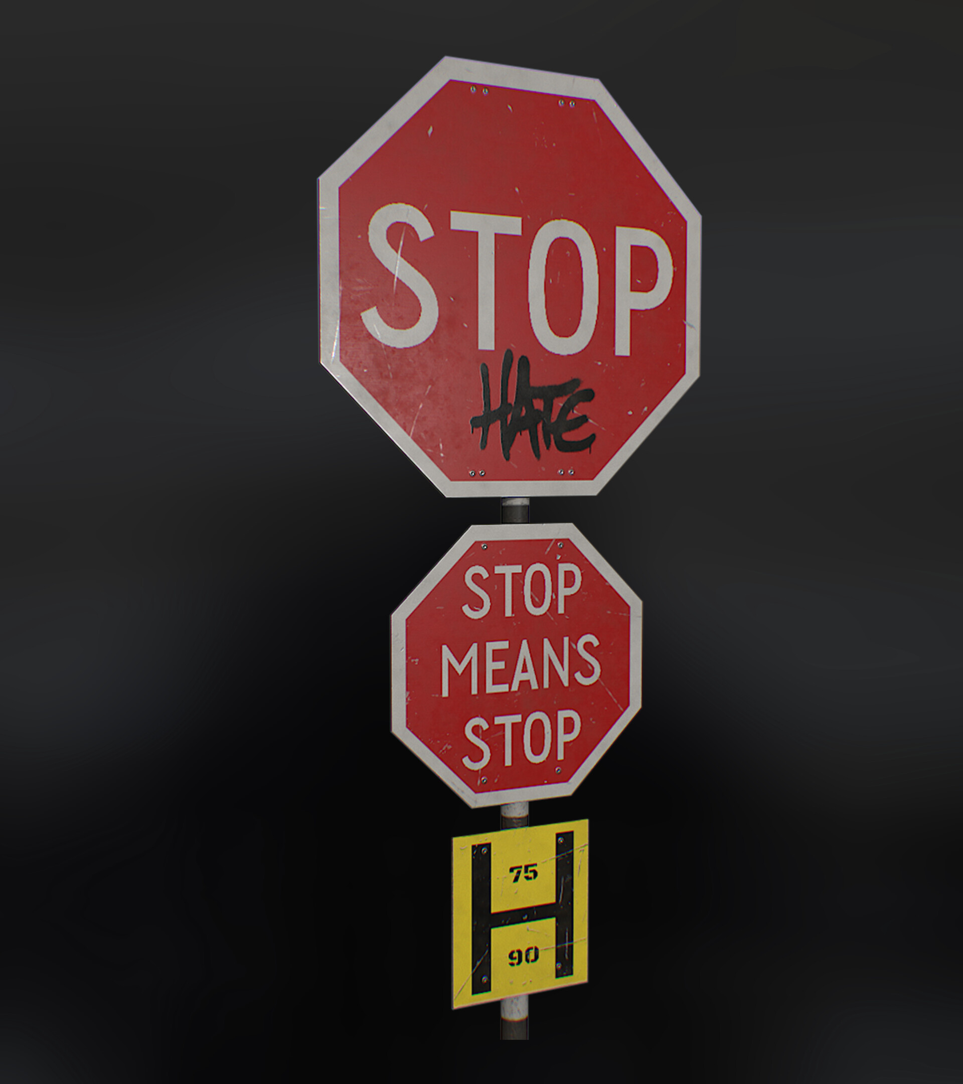 ArtStation - Road & Street Sign STOP