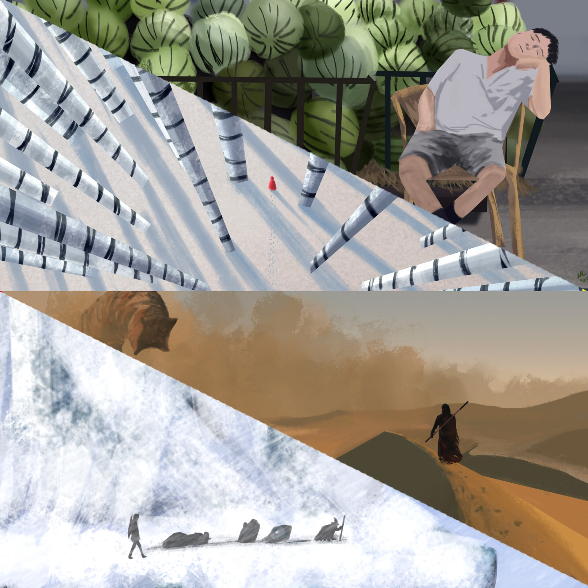 ArtStation - some spitpaintings