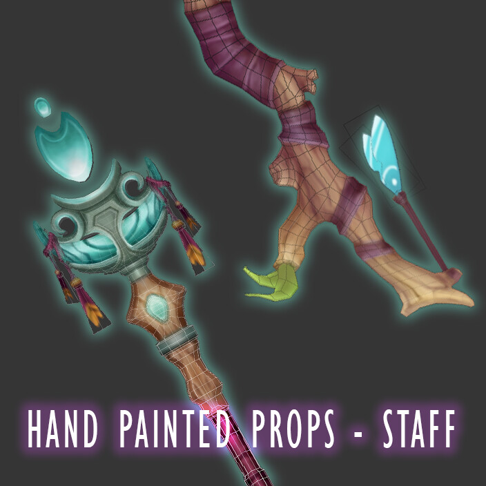 ArtStation - Hand-Painted Props - Staff