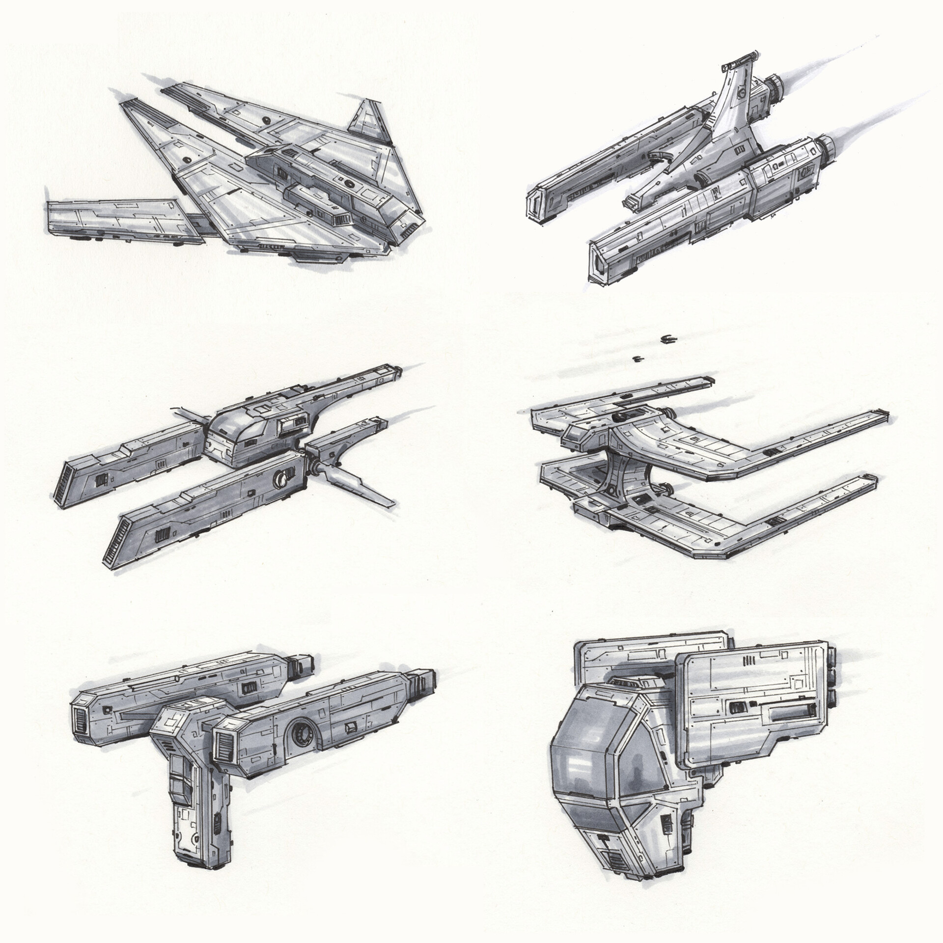 Neil Blevins - Space Ship Doodles 2021