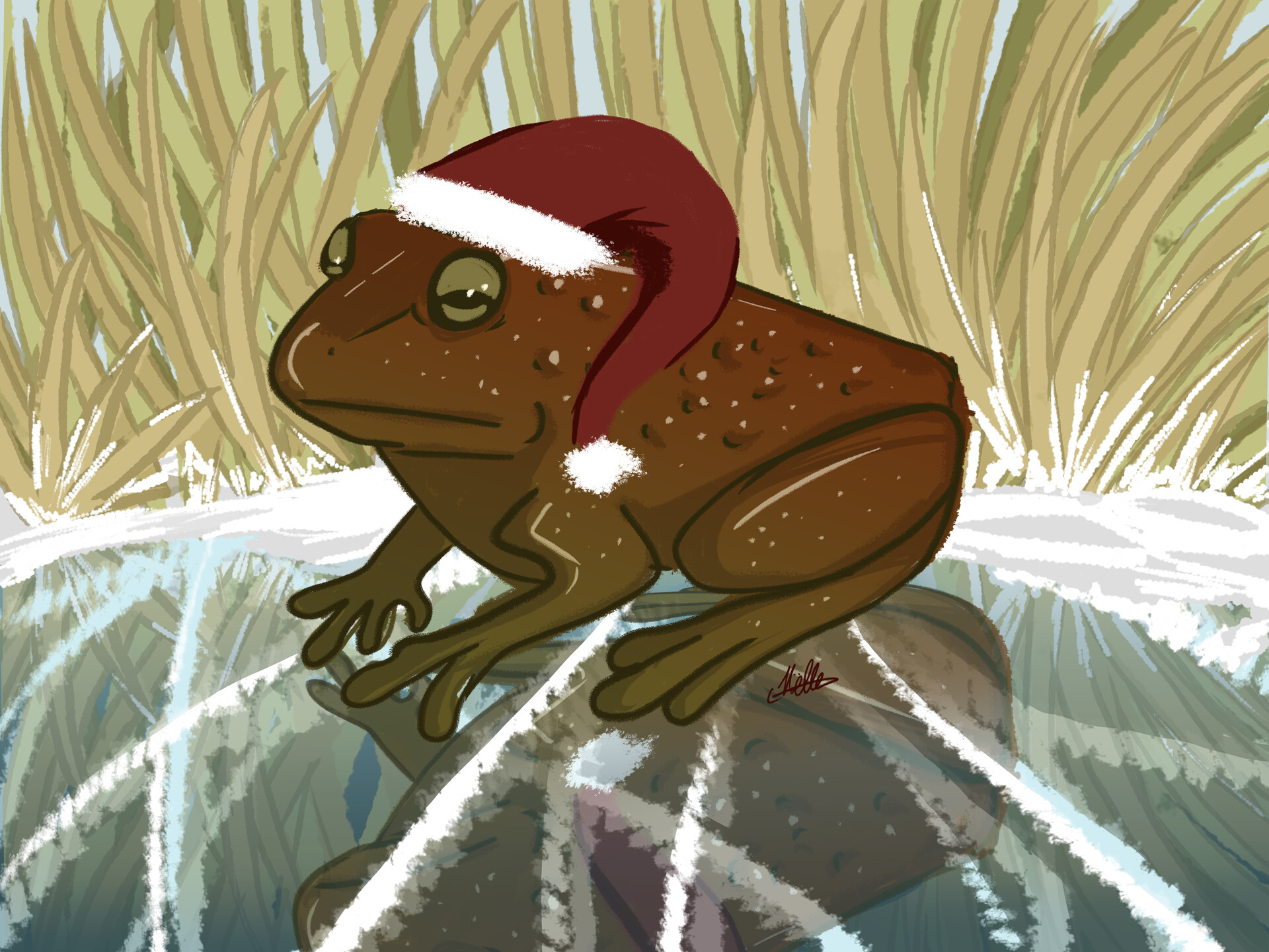 ArtStation - Frog of Christmas cheer
