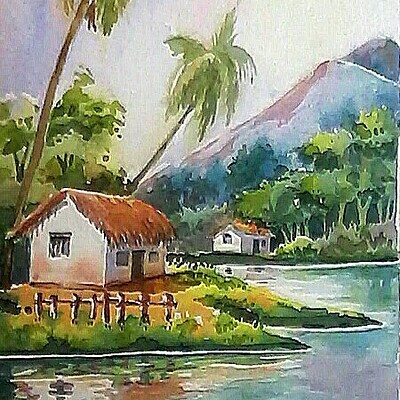 ArtStation - Water color landscapes