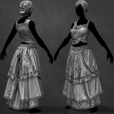 ArtStation - Woman's medieval garments