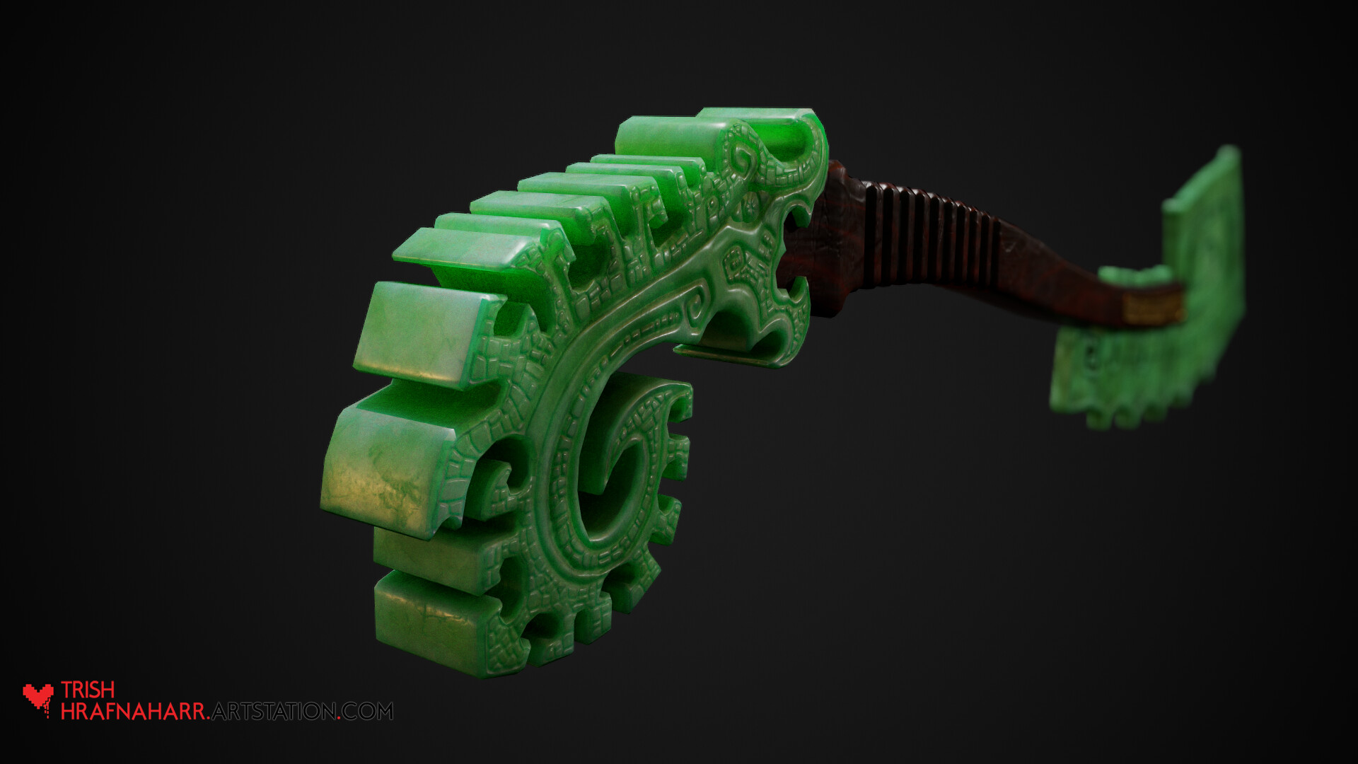 ArtStation - Lemurian Jade Axe (2021)