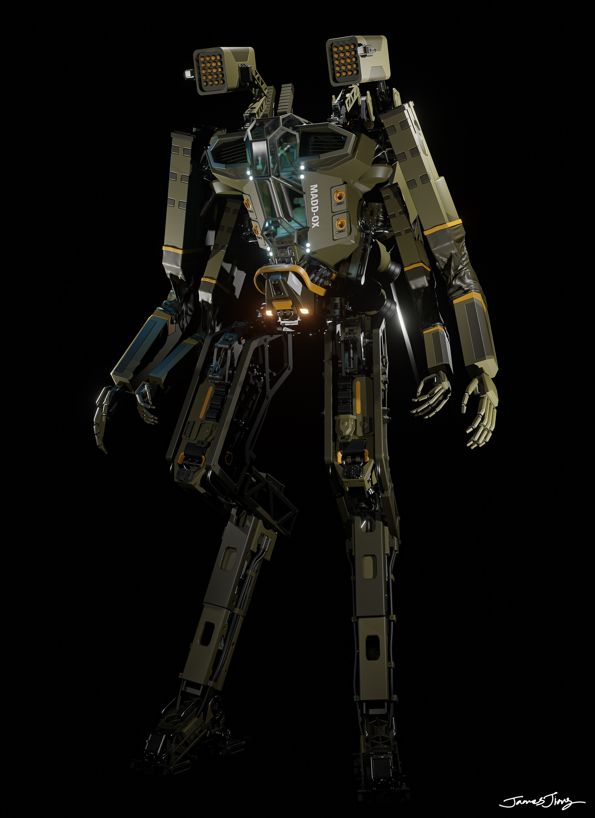 ArtStation - MADD-OX Mech WIP